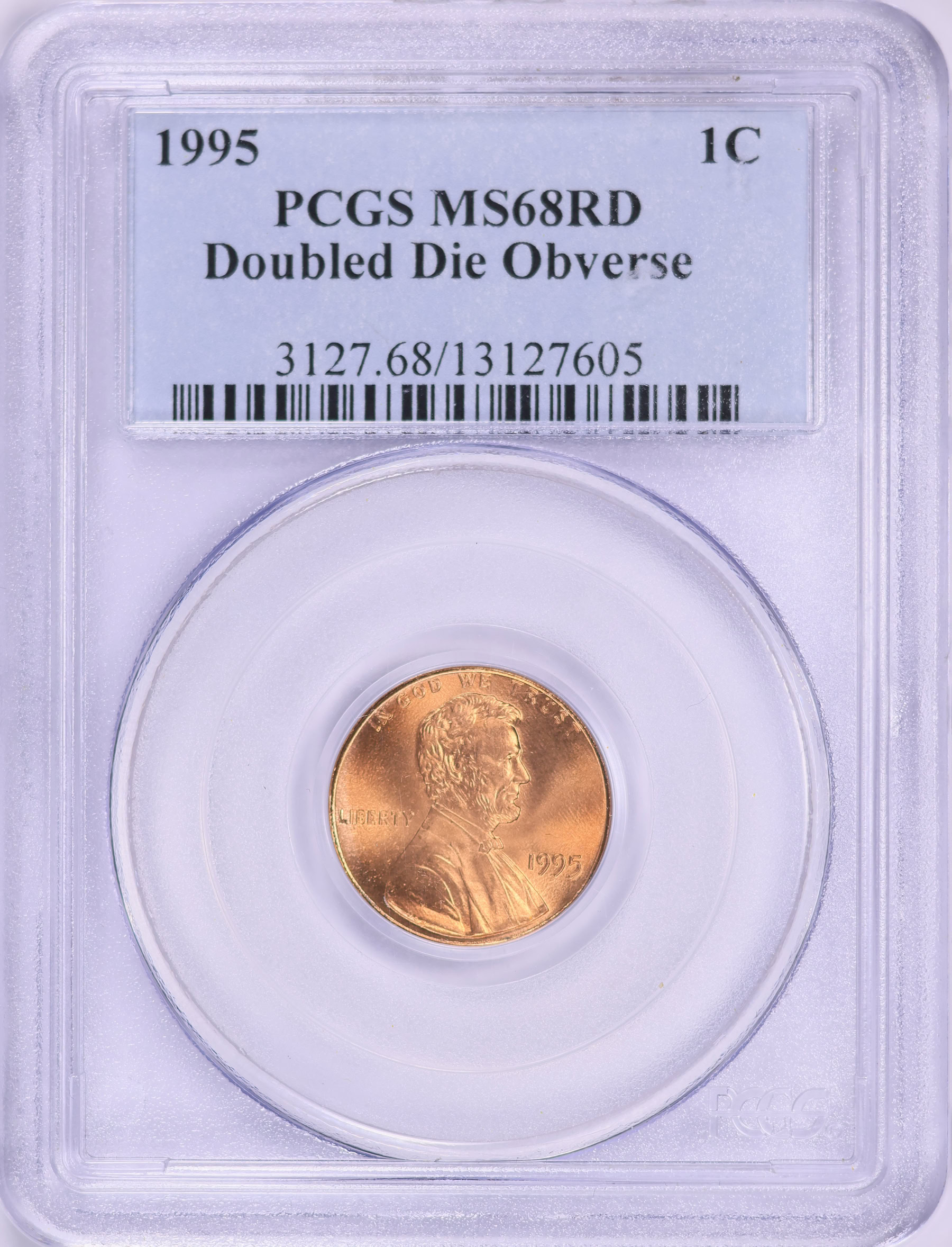 1995 Lincoln Cent Doubled Die Obverse PCGS MS-68 RD (Item 1896804 ...