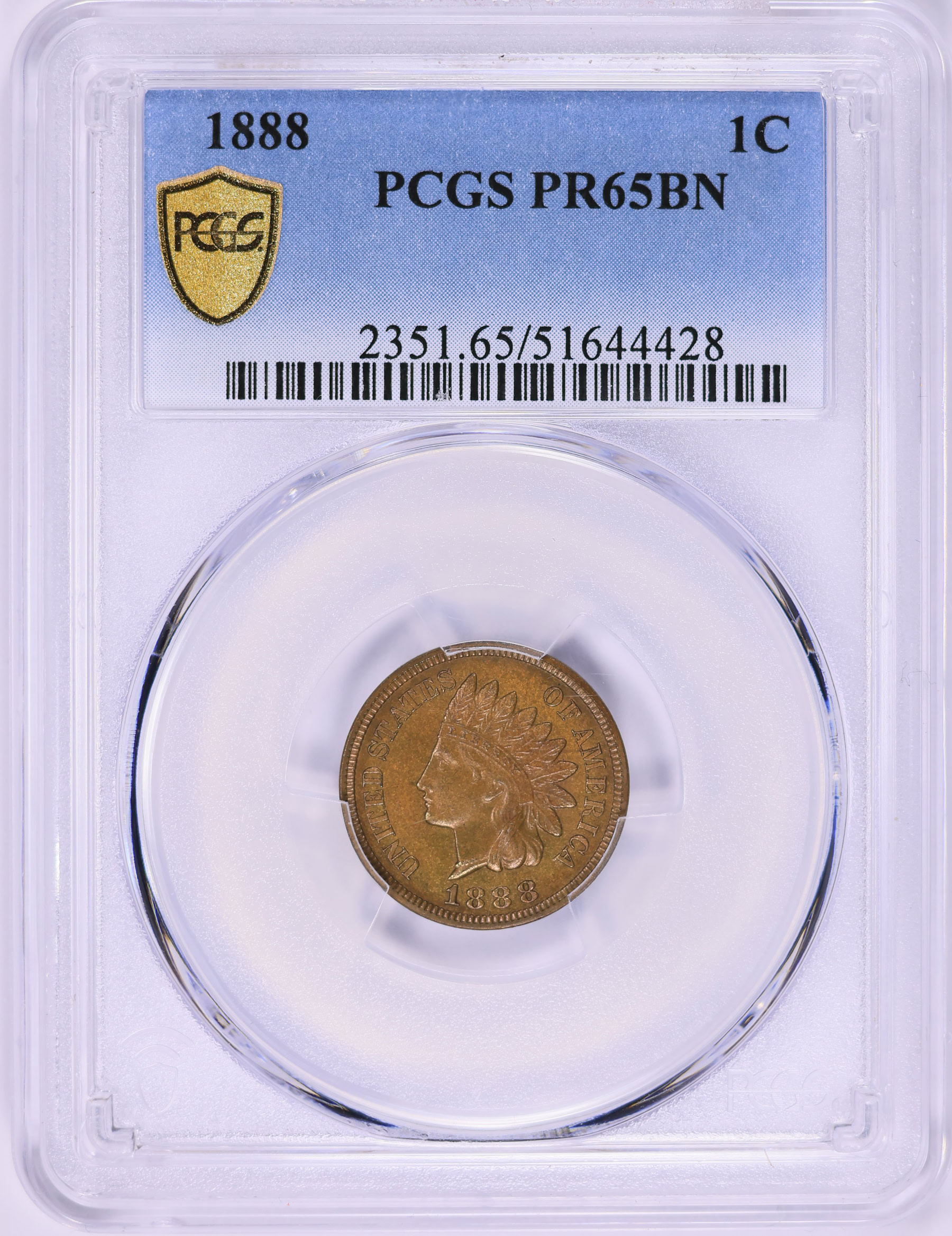 1888 Indian Cent PCGS Proof-65 BN (Item 1896824) | GreatCollections Coin Auctions
