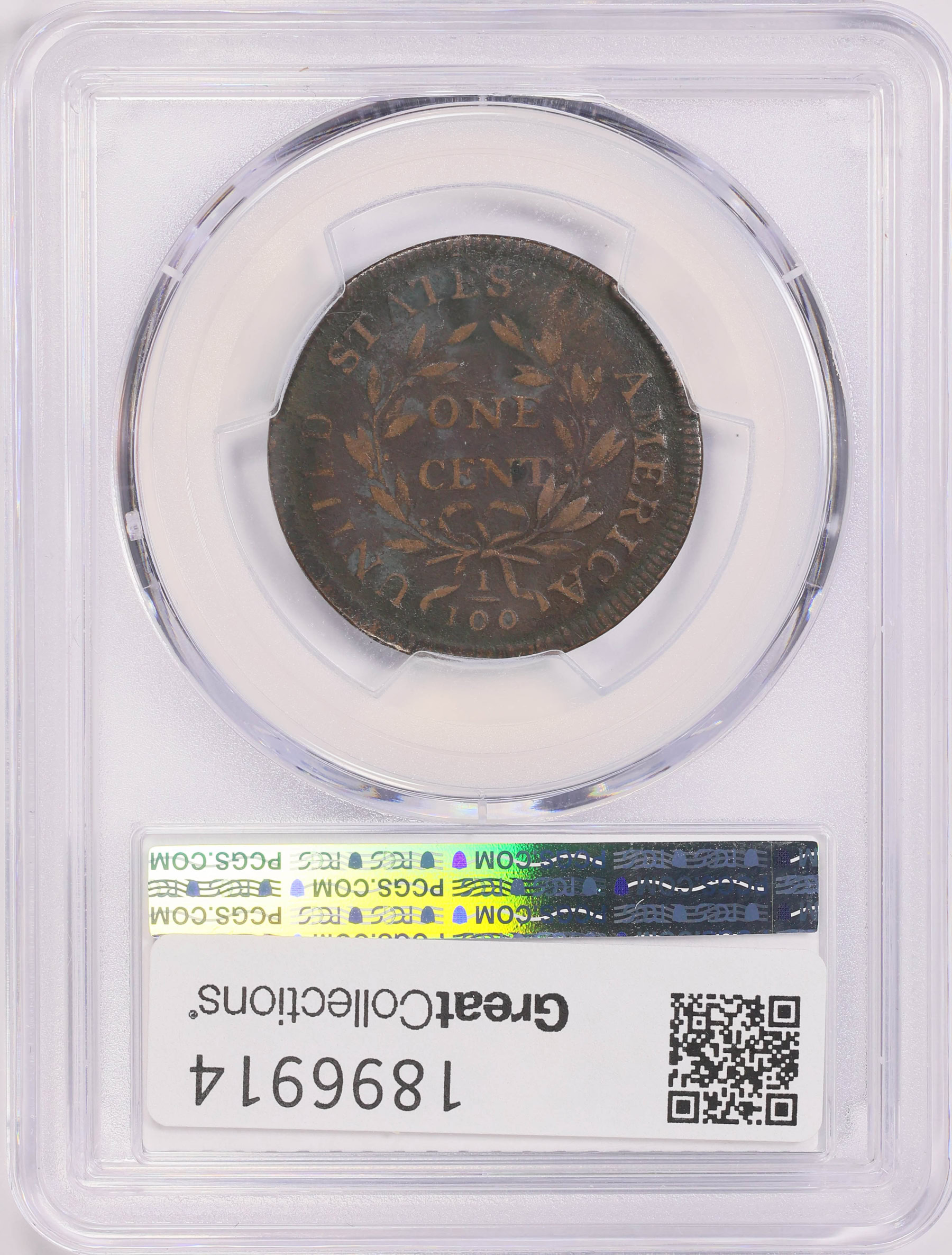 1797 Draped Bust Cent Stems Sheldon 140 PCGS Genuine Fine Details (Item ...