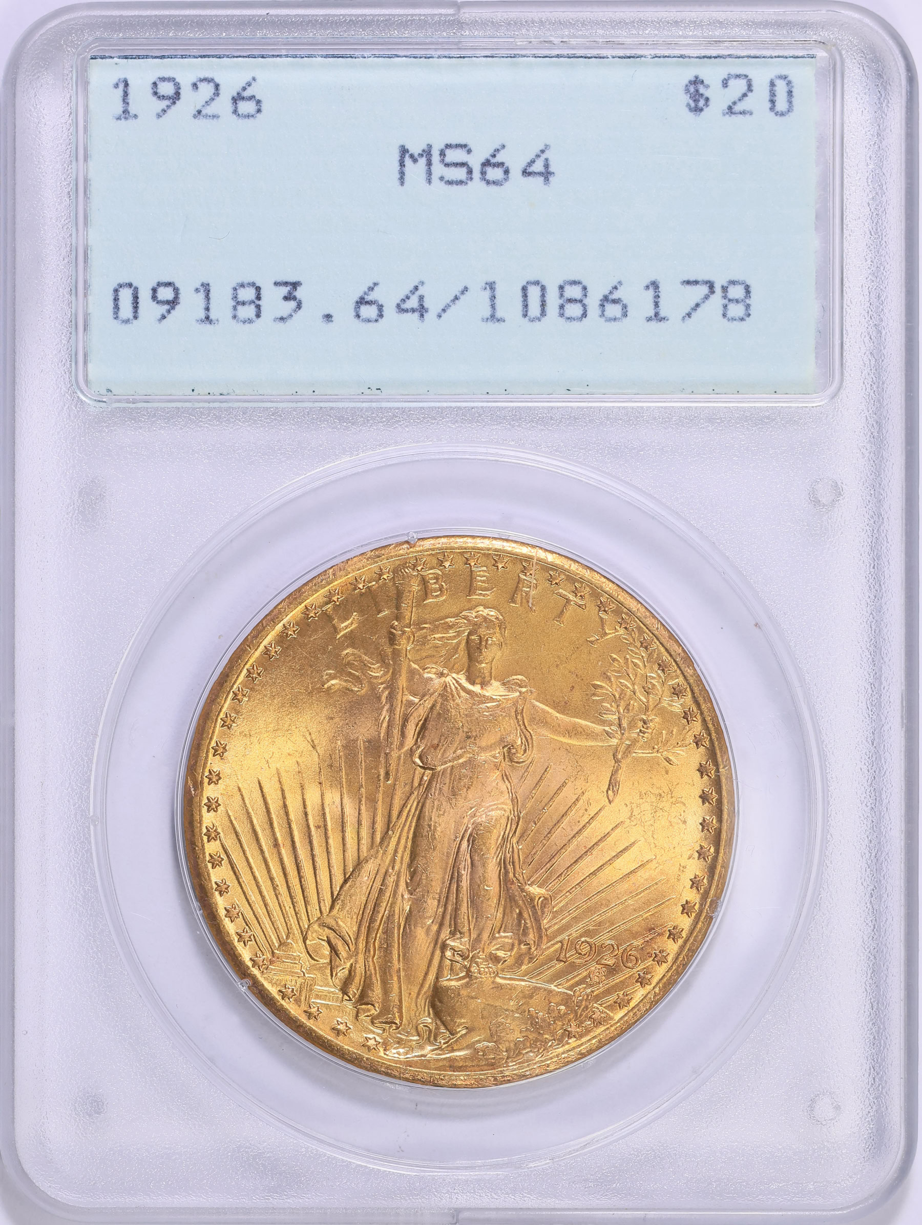 1926 Saint-Gaudens Gold Double Eagle PCGS MS-64 OGH (1st Gen) (Item 1896967) | GreatCollections ...