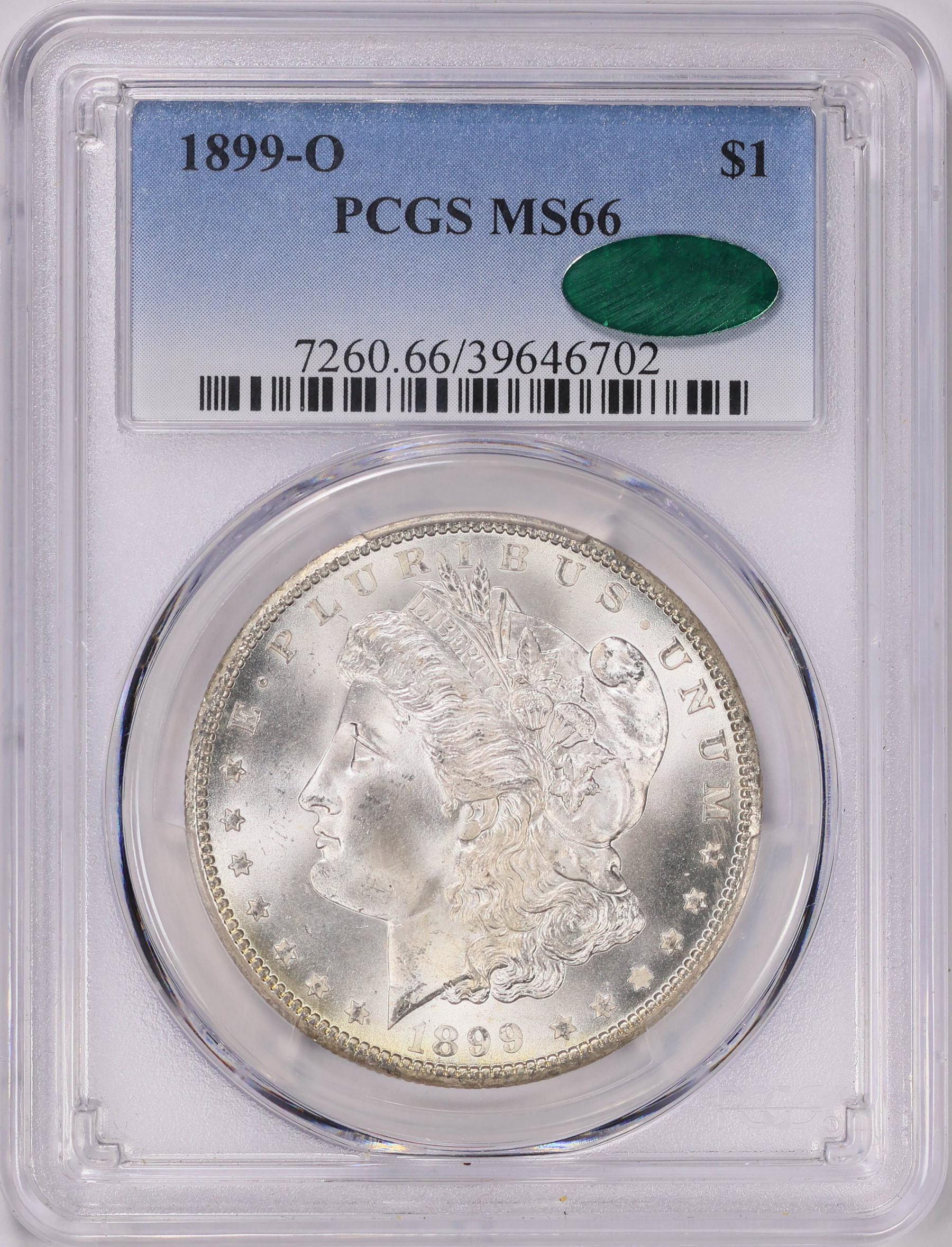 1899-O Morgan Silver Dollar PCGS MS-66 (CAC Green) (Item 1897044) | GreatCollections Coin Auctions