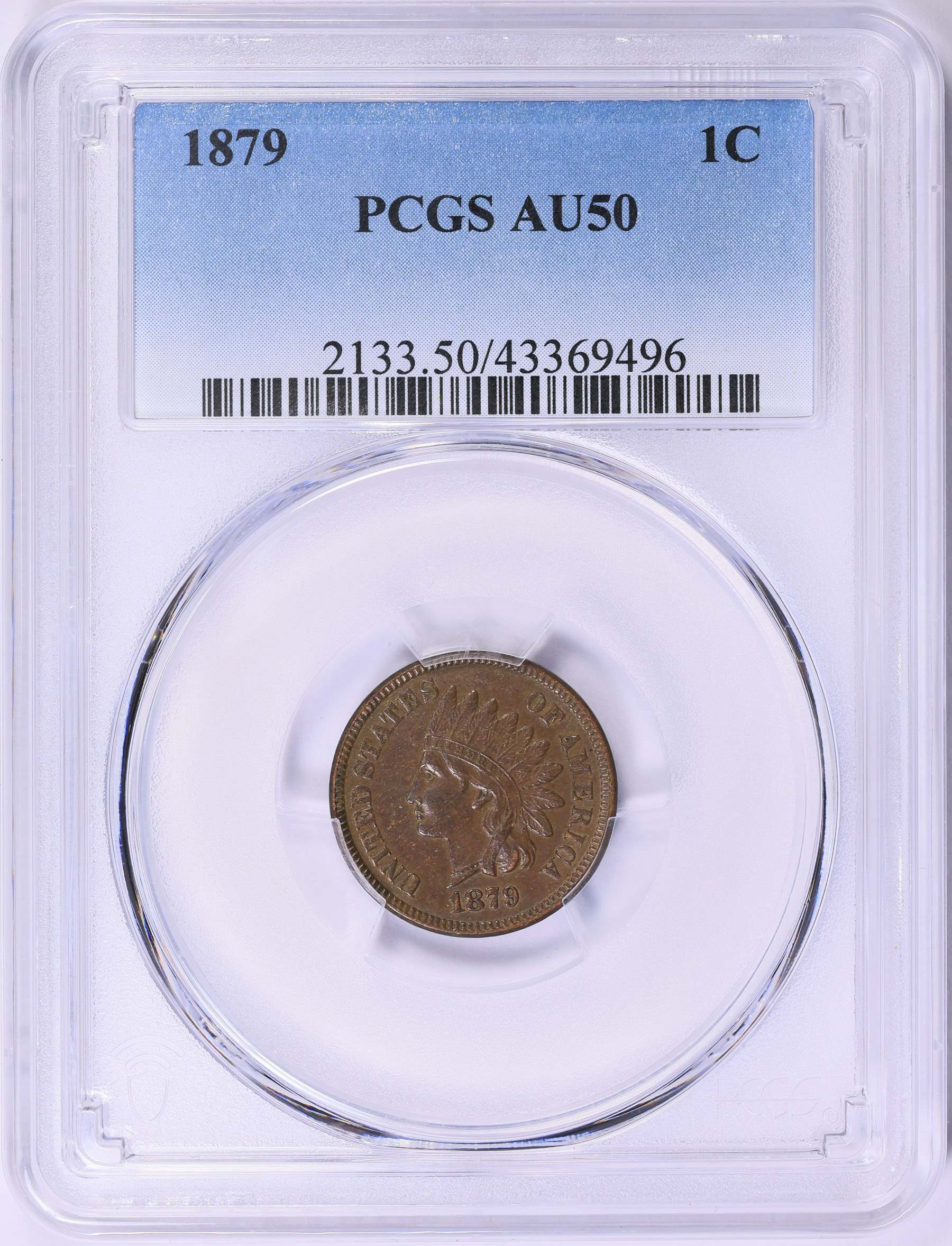 1879 Indian Cent PCGS AU-50 BN (Item 1897084) | GreatCollections Coin Auctions
