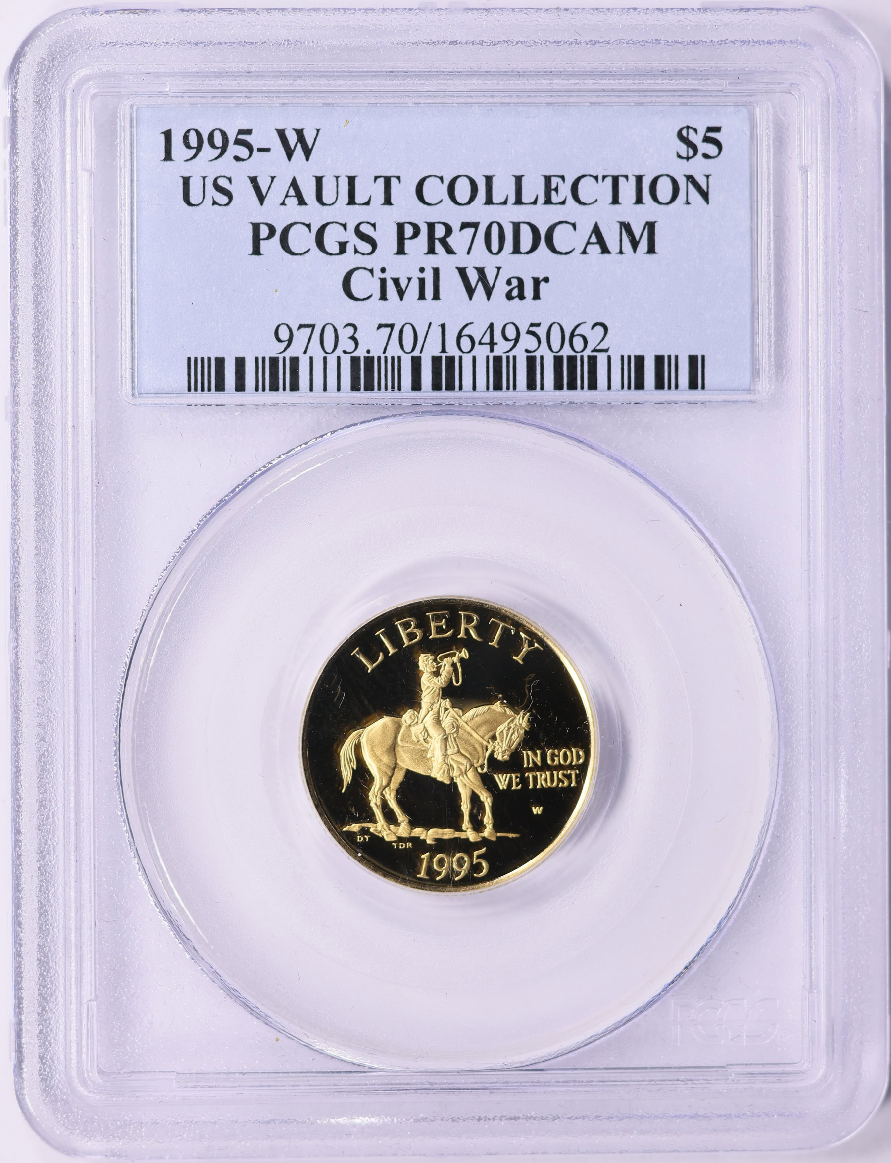 1995-W Civil War Battlefield Preservation Gold $5 PCGS Proof-70 DCAM ...