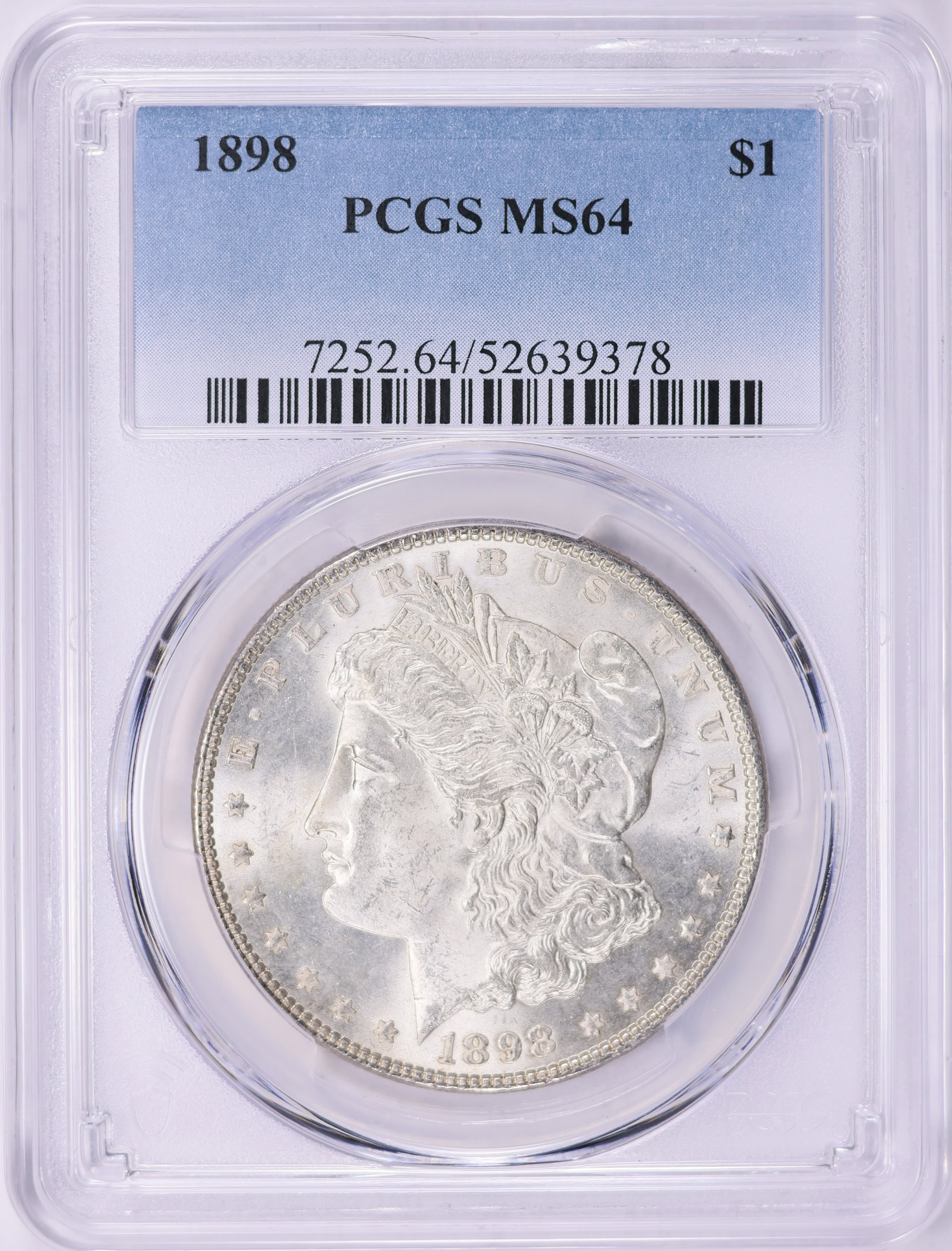 1898 Morgan Silver Dollar PCGS MS-64 (Item 1898648) | GreatCollections Coin Auctions