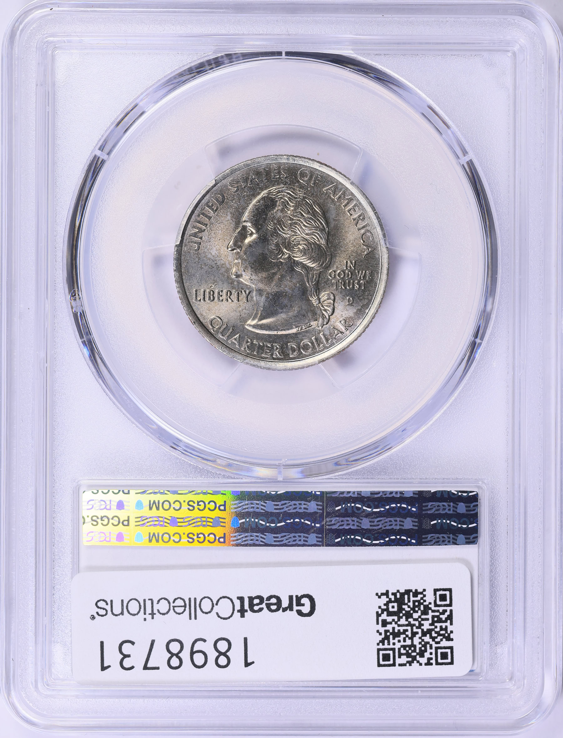 Mint Error 2000-D State Quarter Maryland Reverse Clad Layer Missing ...