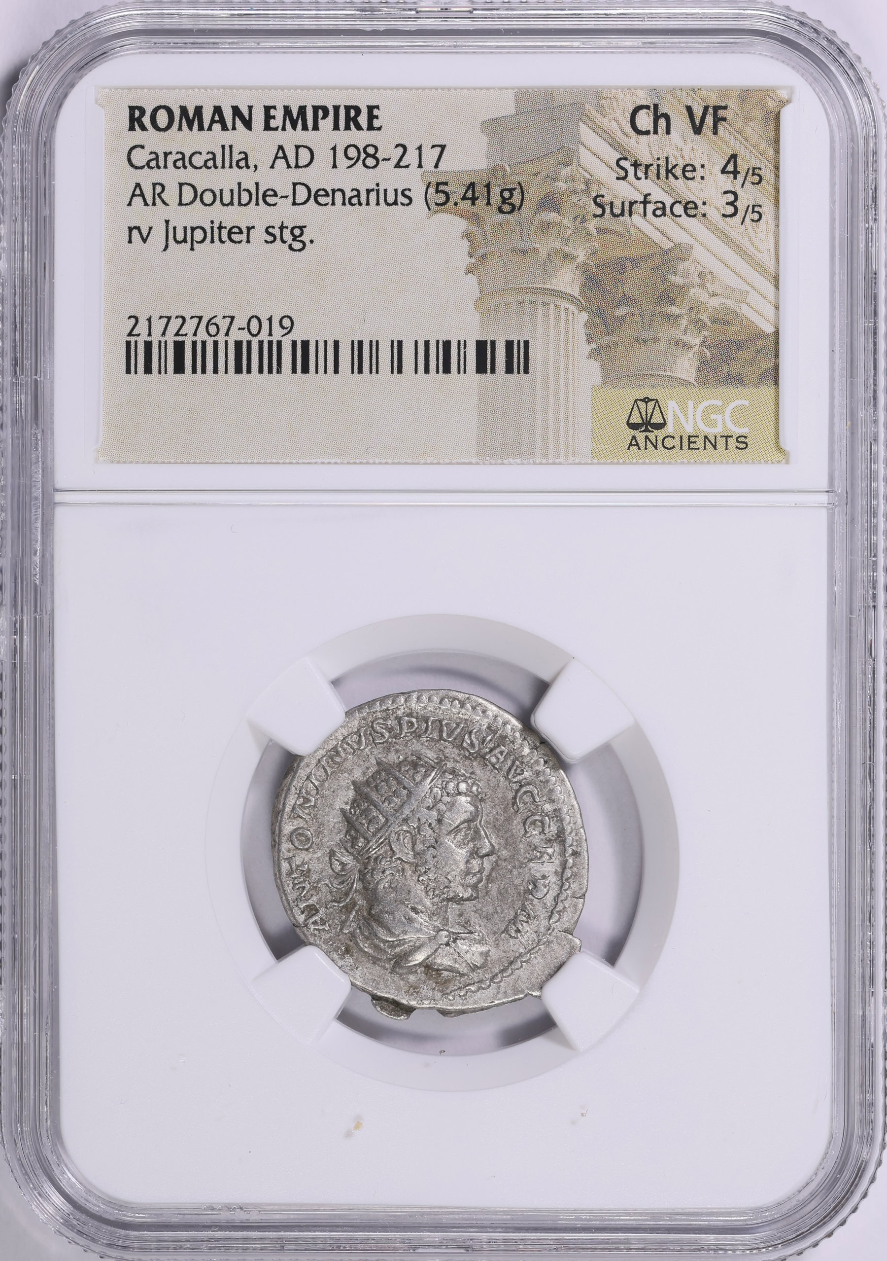 Ancient Roman Empire, Caracalla (A.D. 198-217) A.D. 217 AR Antoninianus (5.41gms) Rome Mint NGC ...