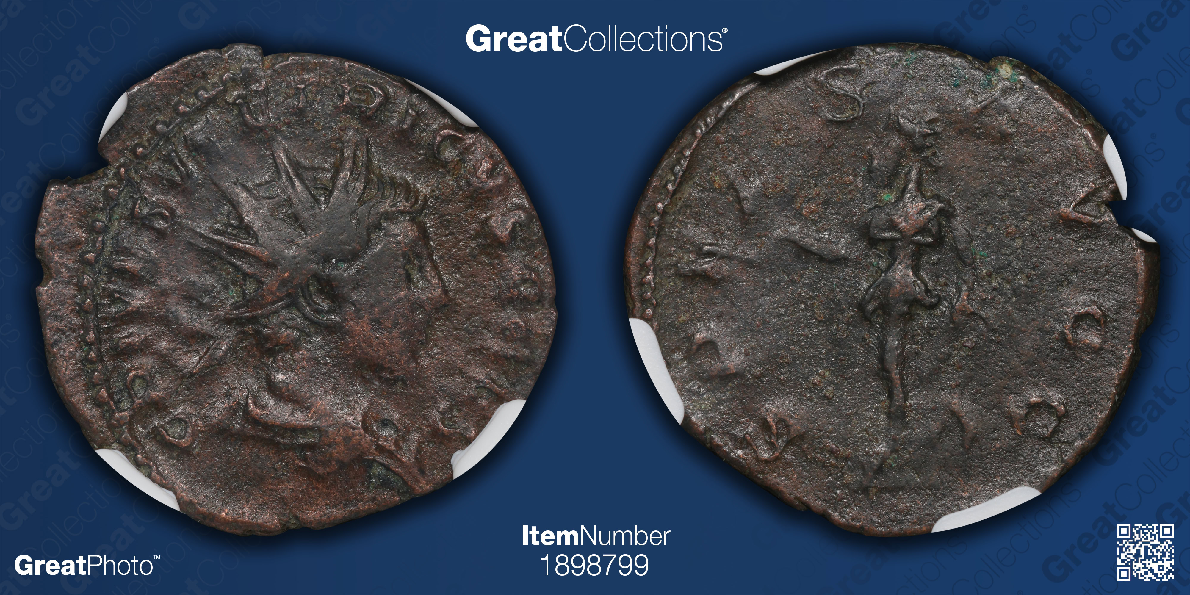 Ancient Roman Empire, Tetricus II as Caesar (A.D. 273-274) A.D. 273 BI ...