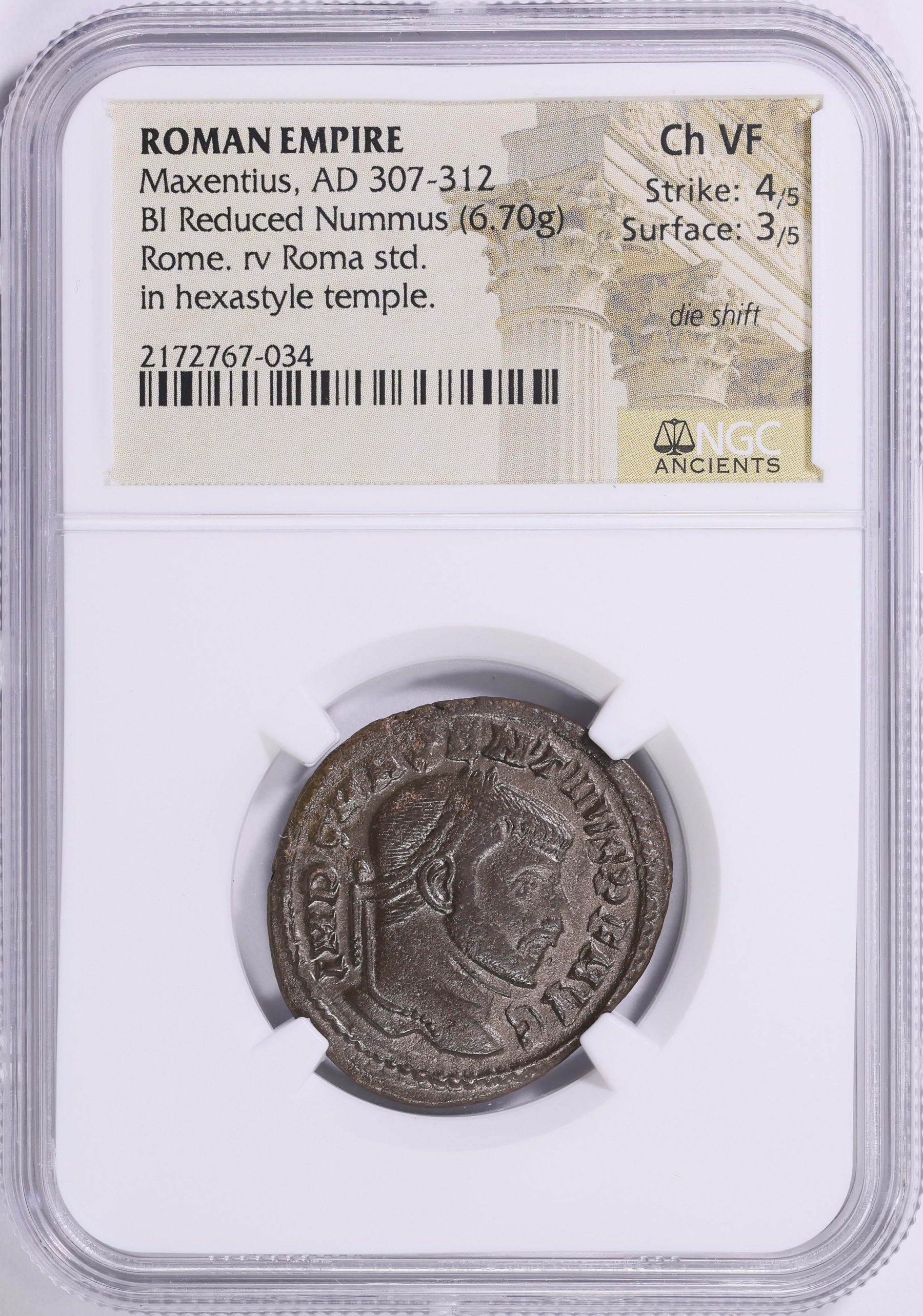 Ancient Roman Empire, Maxentius (A.D. 307-312) c.A.D. 308-311 BI ...