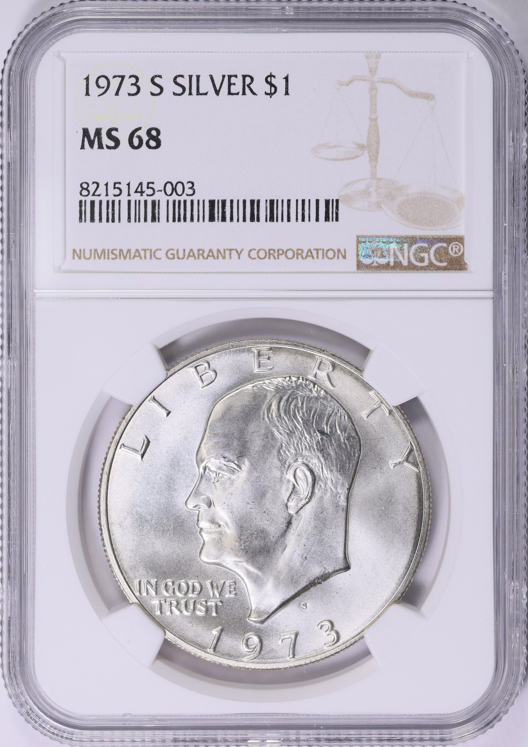 1973-S Eisenhower Dollar Silver NGC MS-68 (Item 1899045 ...