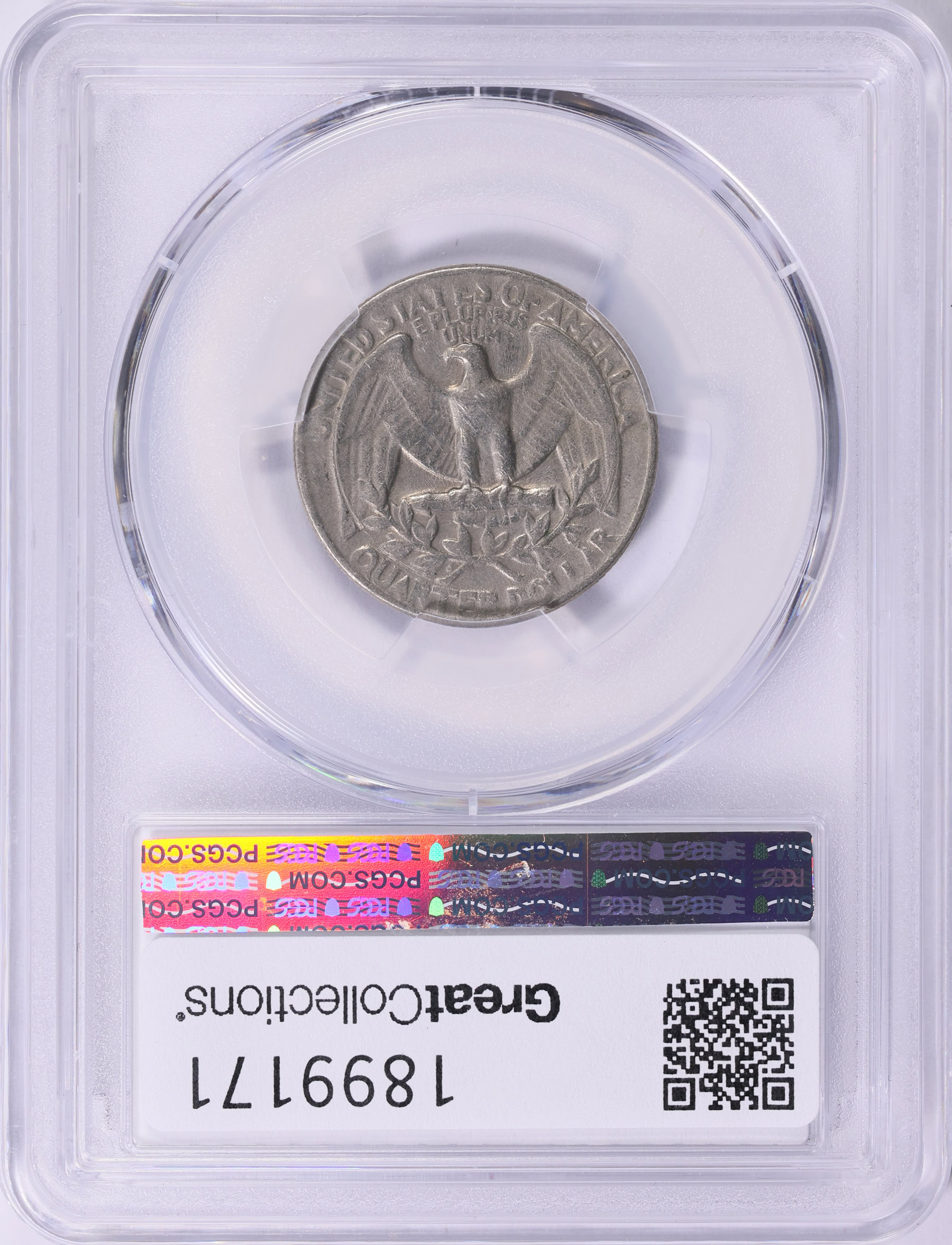 Mint Error 1970-D Washington Quarter Struck on 10c Stock, 4.29g PCGS VF ...