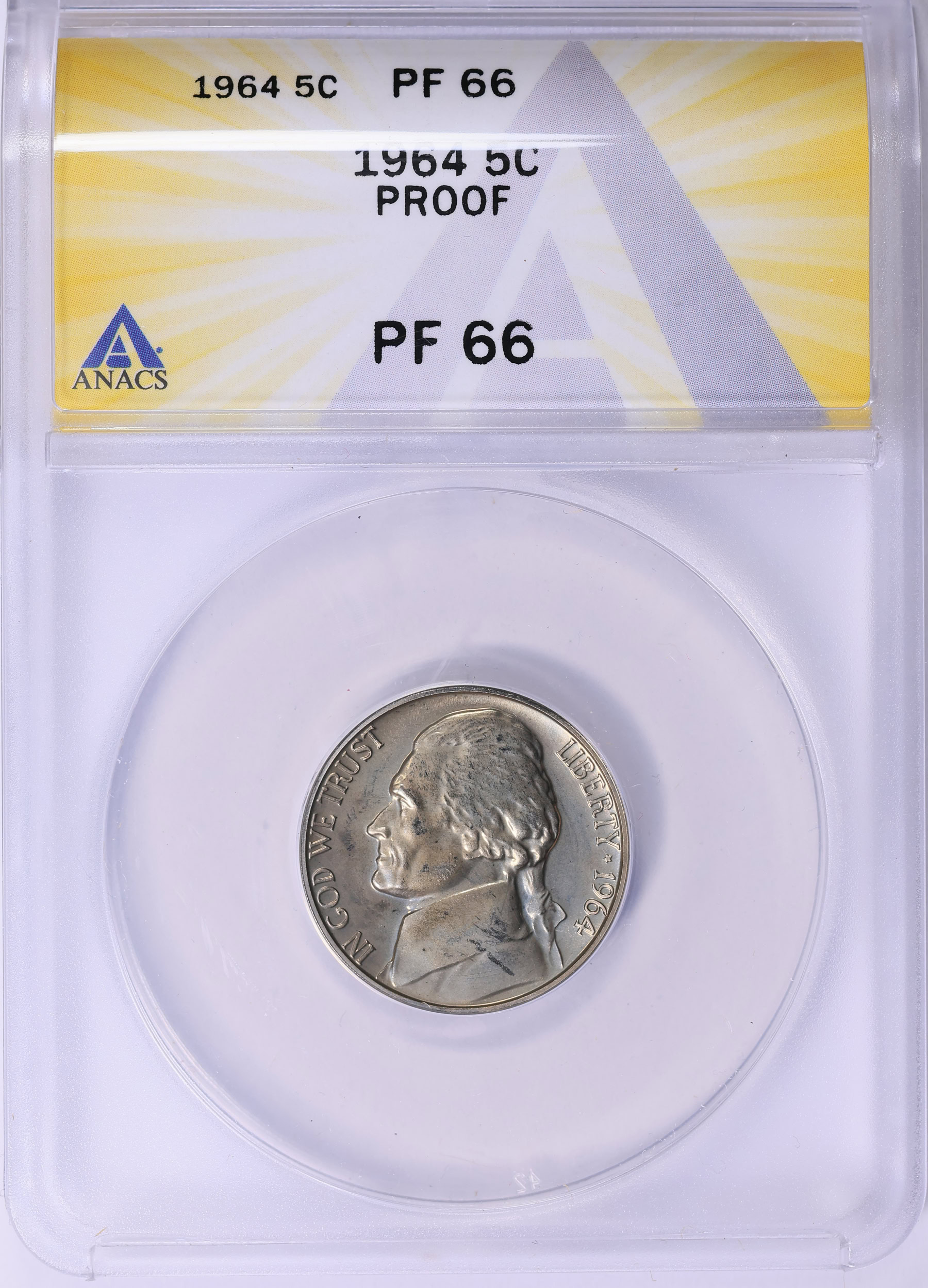 1964 Jefferson Nickel ANACS Proof-66 (Toned) (Item 1899266 ...