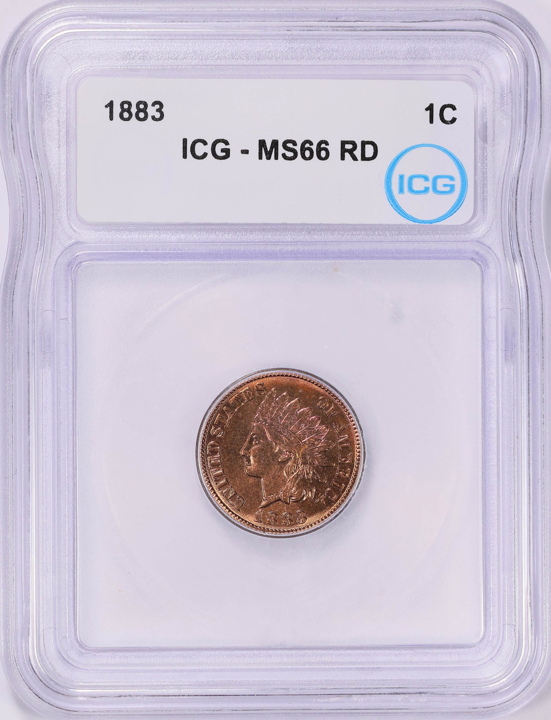 1883 Indian Cent ICG MS-66 RD (Item 1900317) | GreatCollections Coin ...