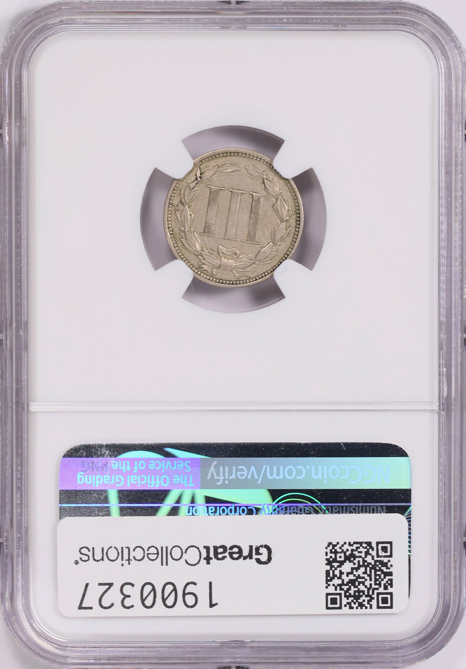 1868 Nickel Three-Cent Piece NGC AU-53 (Item 1900327 ...