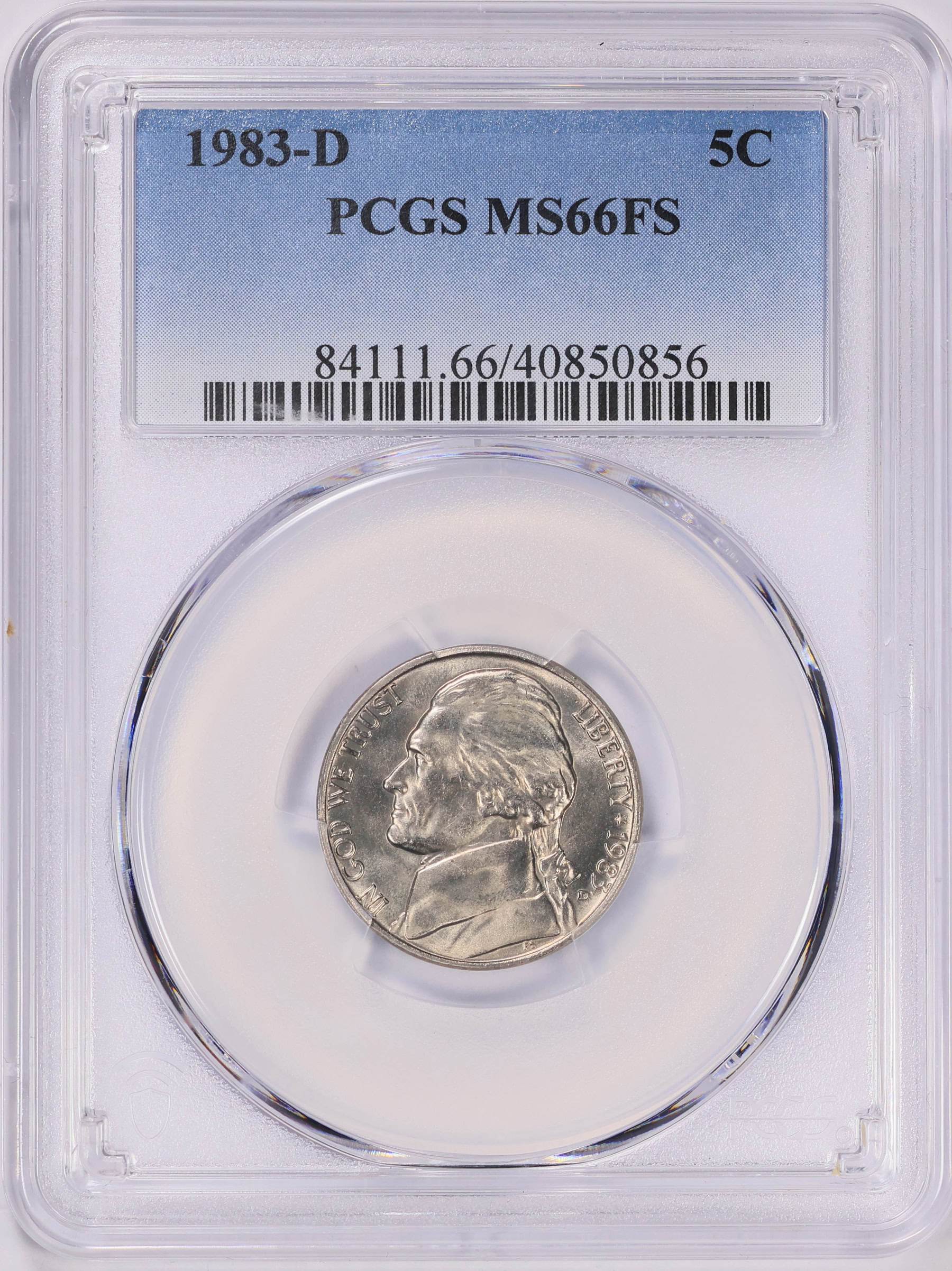 1983-D Jefferson Nickel PCGS MS-66 FS (Item 1900442) | GreatCollections ...