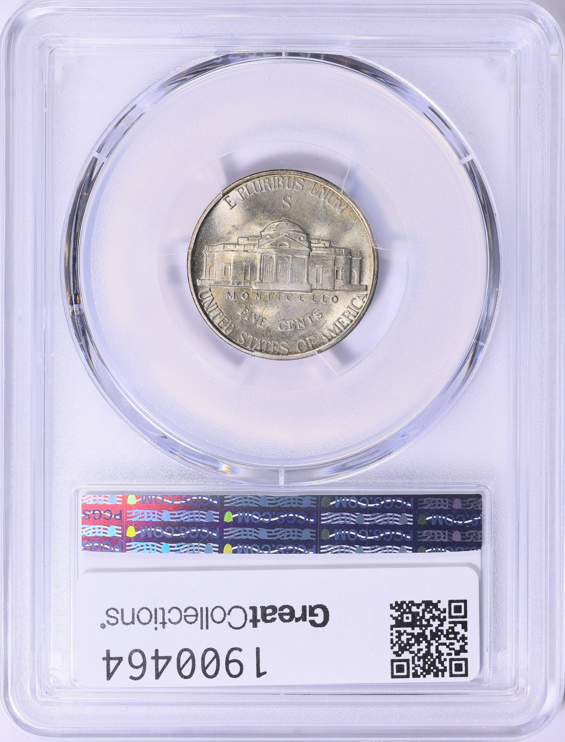 1944-S Jefferson Nickel PCGS MS-67 FS (Item 1900464) | GreatCollections Coin Auctions