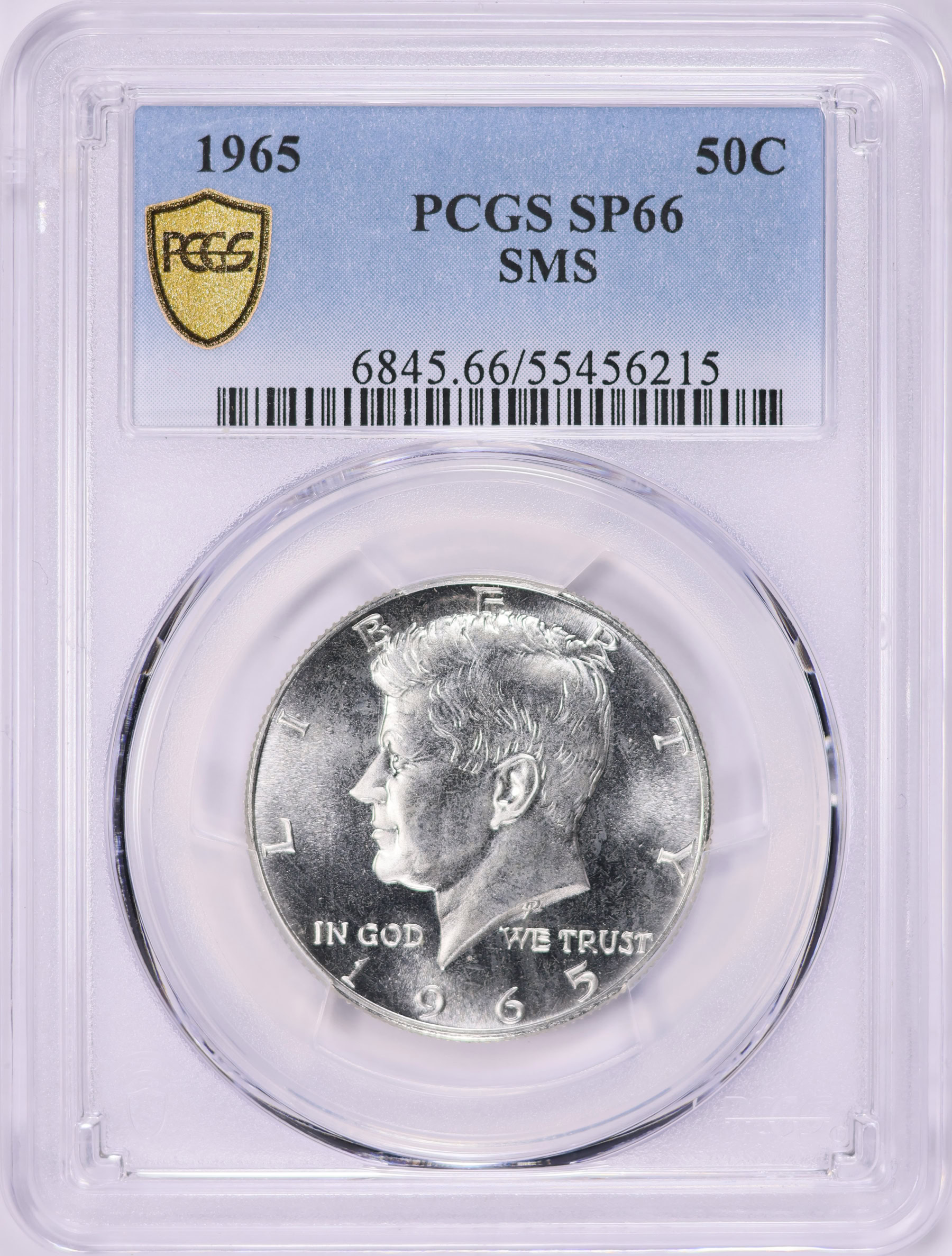 1965 Kennedy Half Dollar SMS PCGS SP-66 (Item 1900481) | GreatCollections Coin Auctions