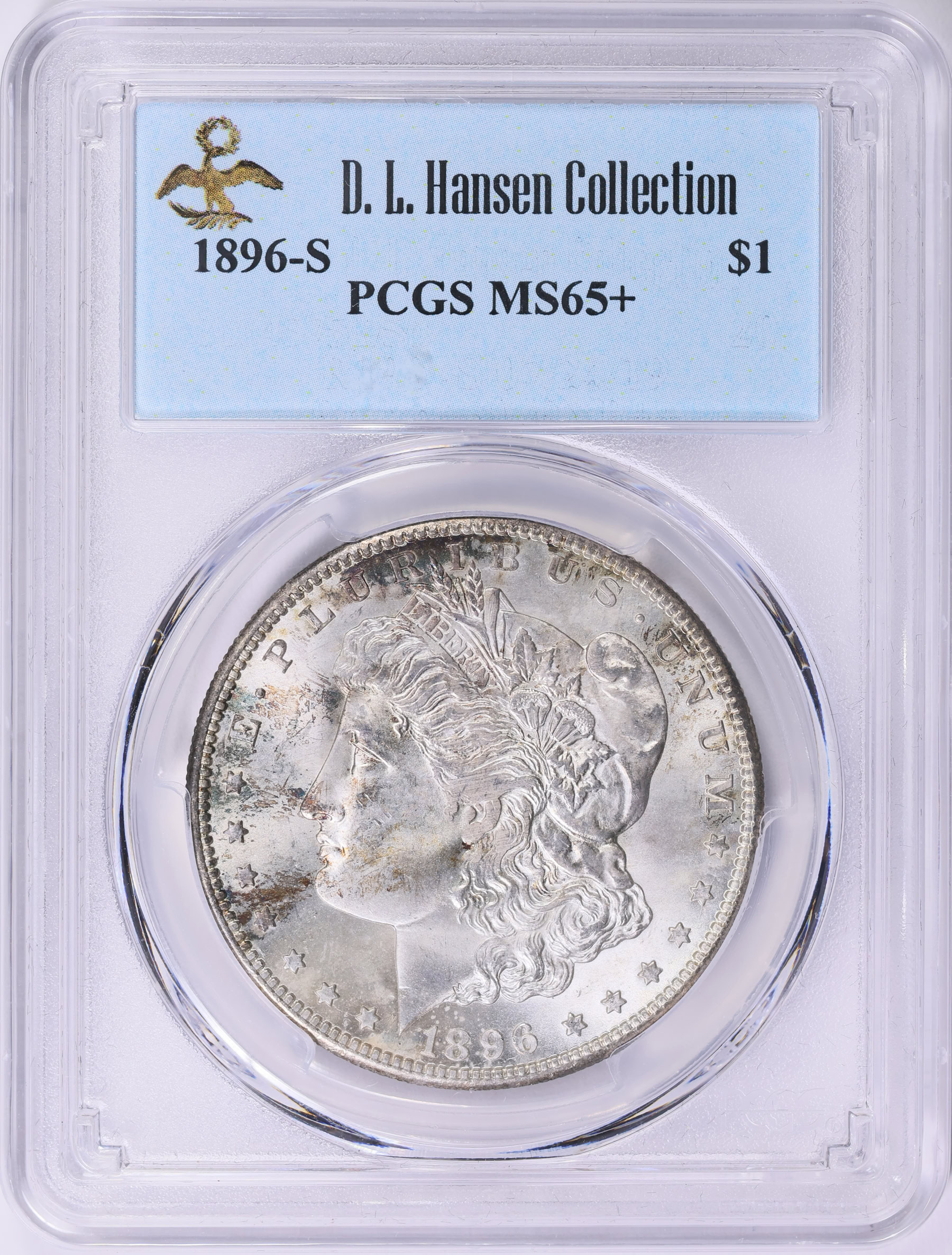 1896-S Morgan Silver Dollar PCGS MS-65+ (Toned) (D.L. Hansen Collection ...