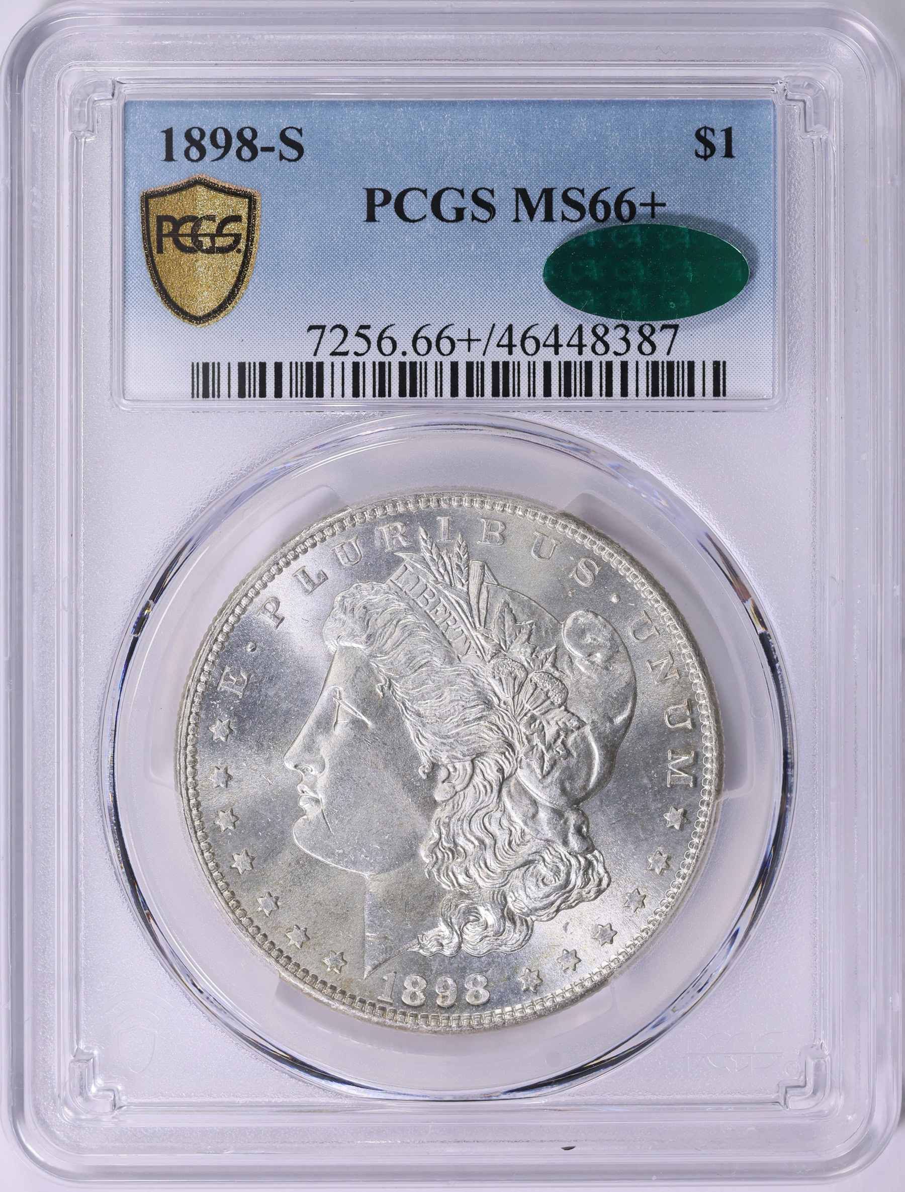 1898-S Morgan Silver Dollar PCGS MS-66+ (CAC Green) (Item 1900528 ...