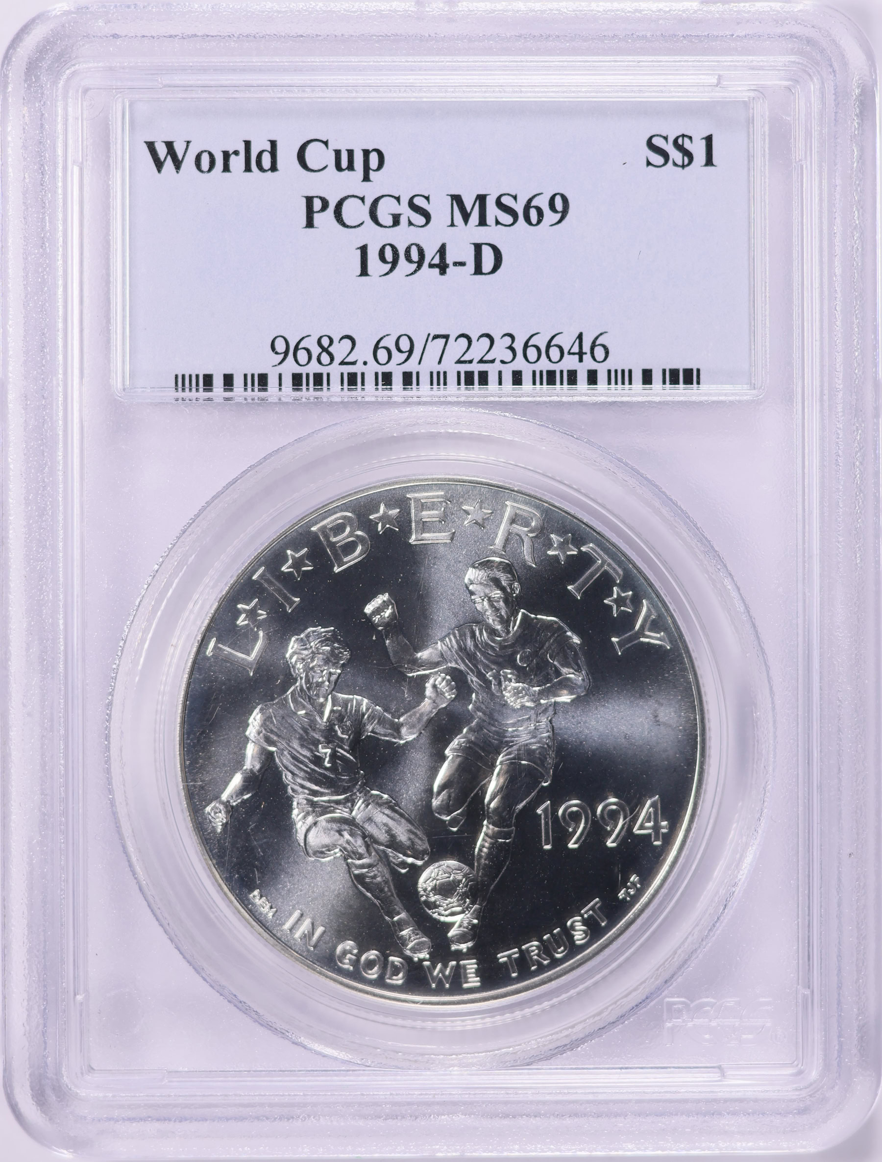 1994-D World Cup Tournament Silver Dollar PCGS MS-69 (Item 1900733 ...