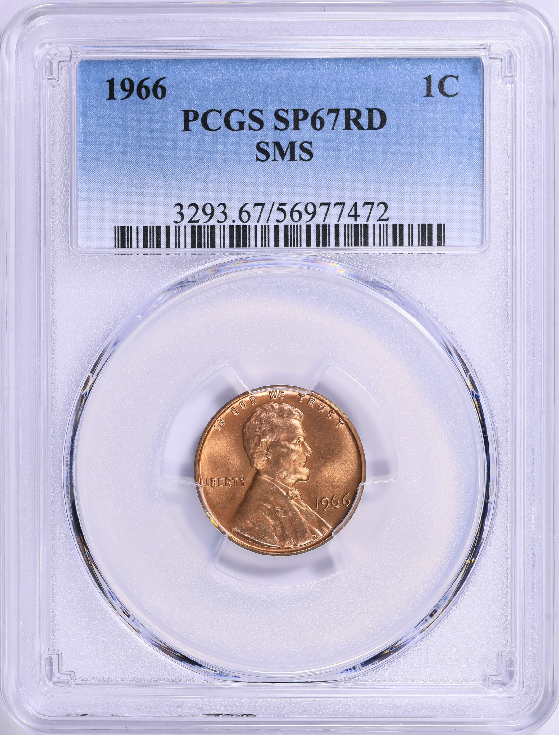 1966 Lincoln Cent SMS PCGS SP-67 RD (Item 1900758) | GreatCollections ...
