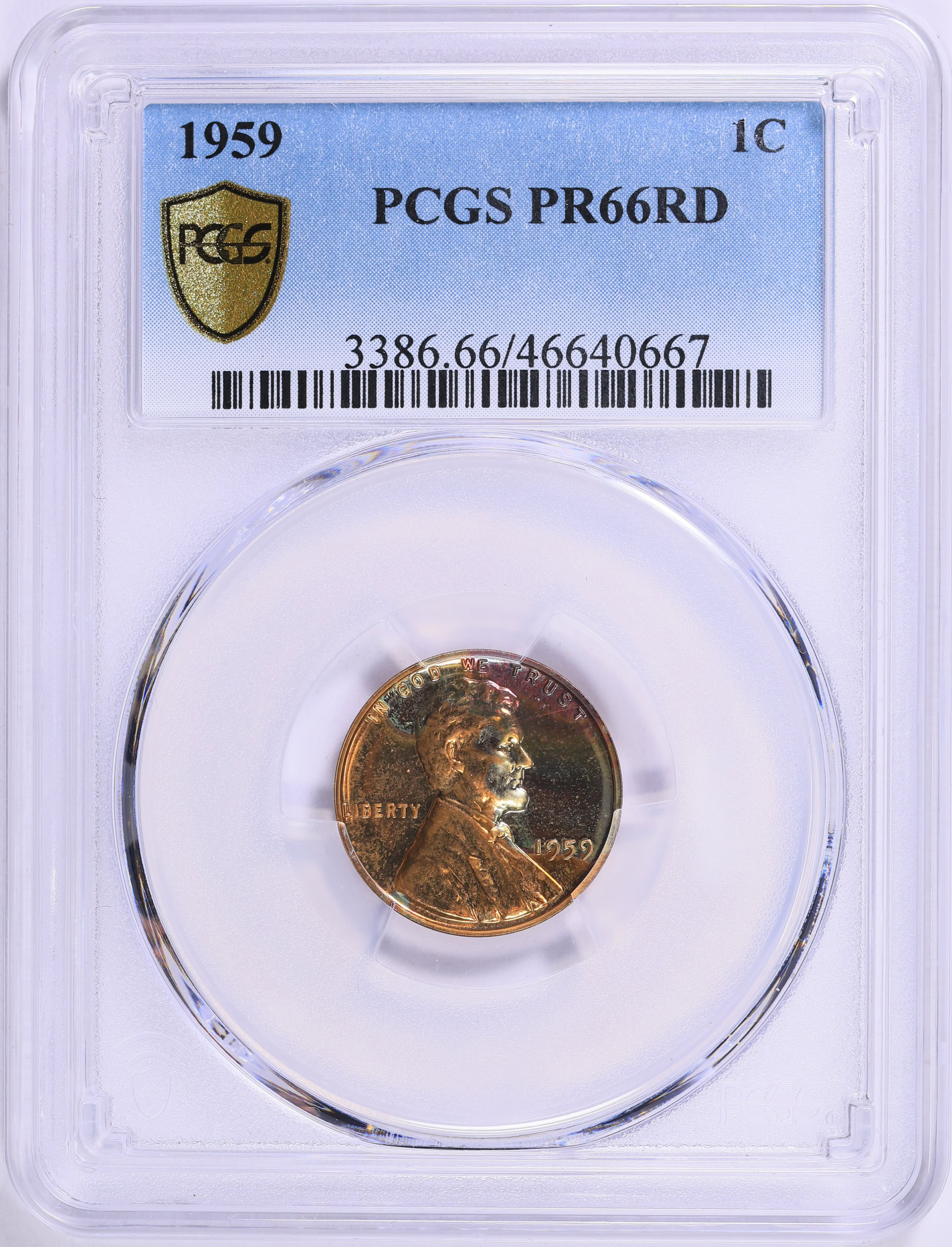 1959 Lincoln Cent PCGS Proof-66 RD (Toned) (Item 1901069 ...