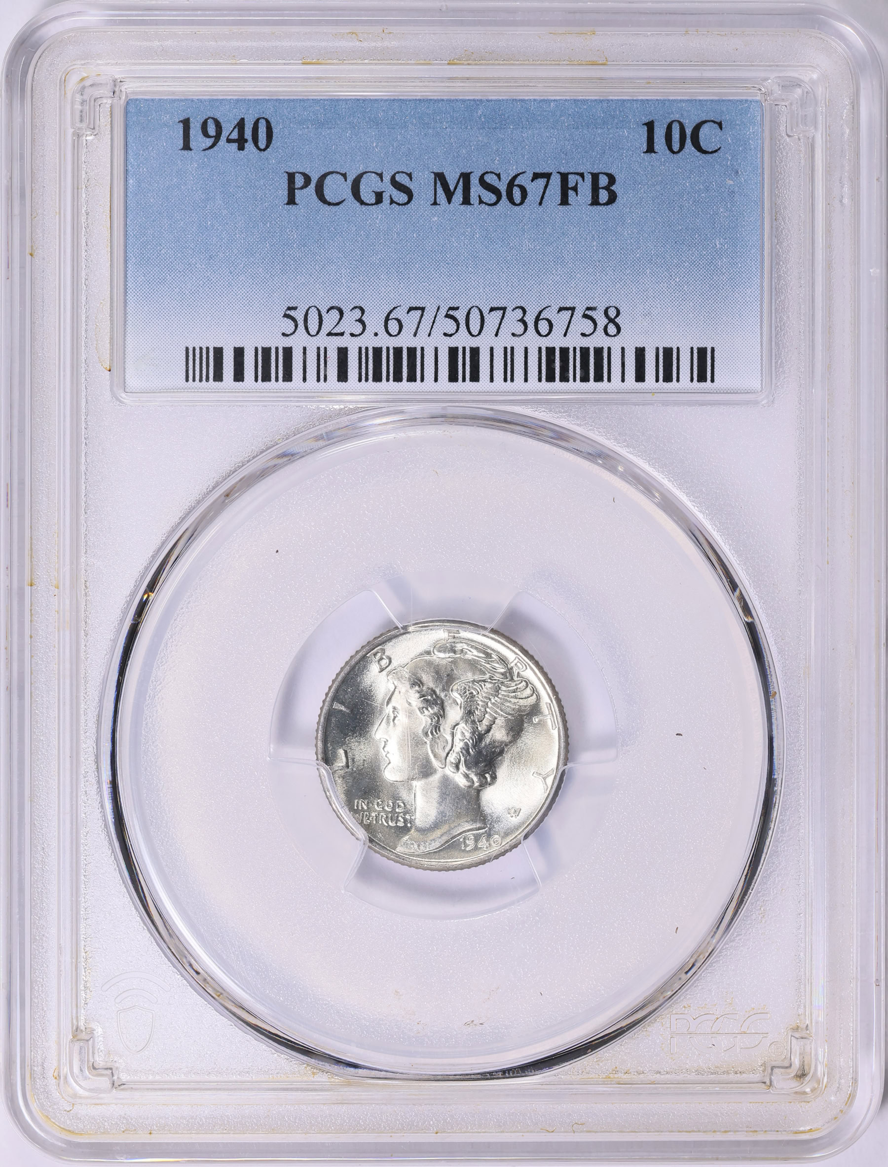 1940 Mercury Dime PCGS MS-67 FB (Item 1901149) | GreatCollections Coin Auctions