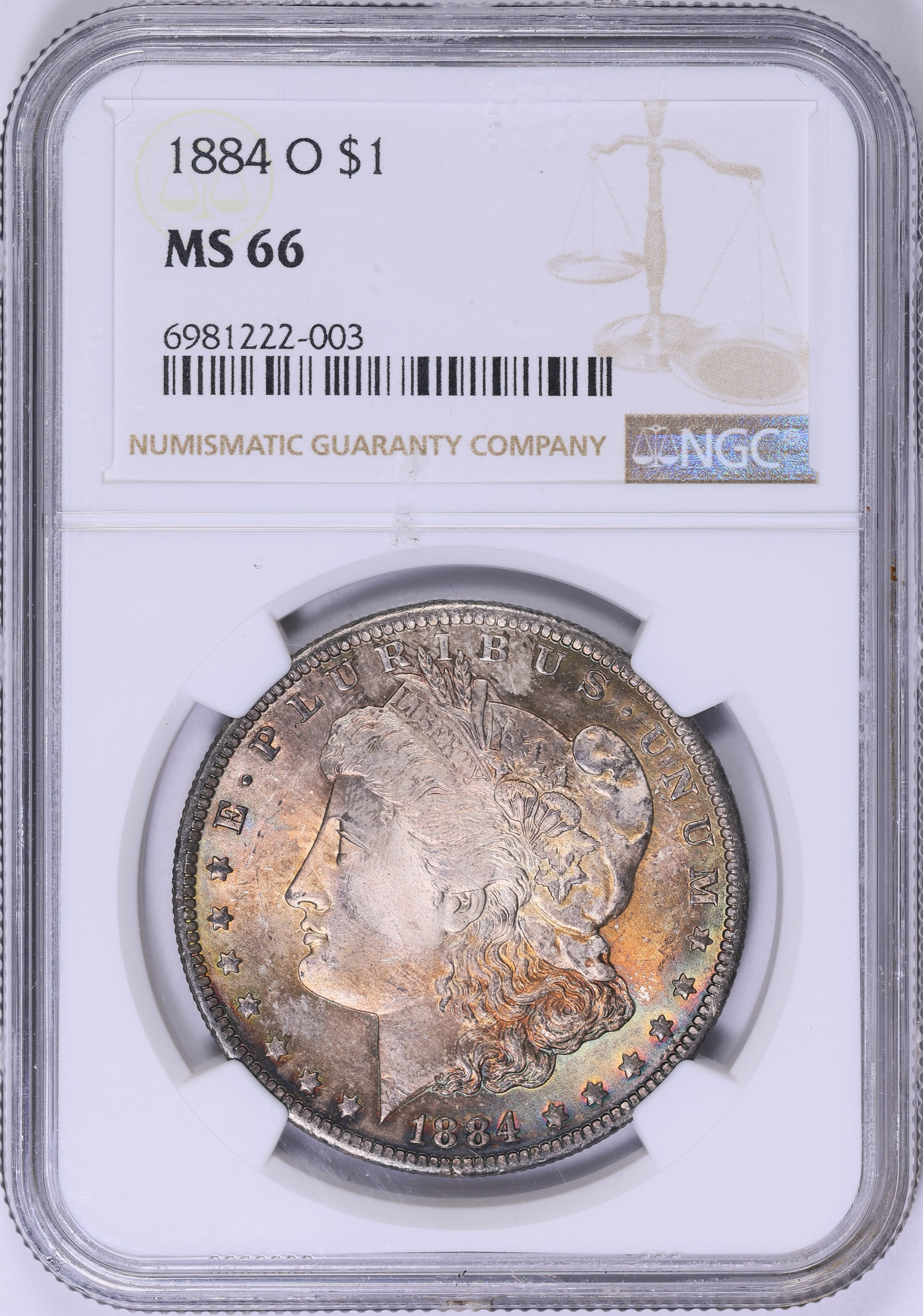 1884-O Morgan Silver Dollar NGC MS-66 (Toned) (Item 1901177) | GreatCollections Coin Auctions