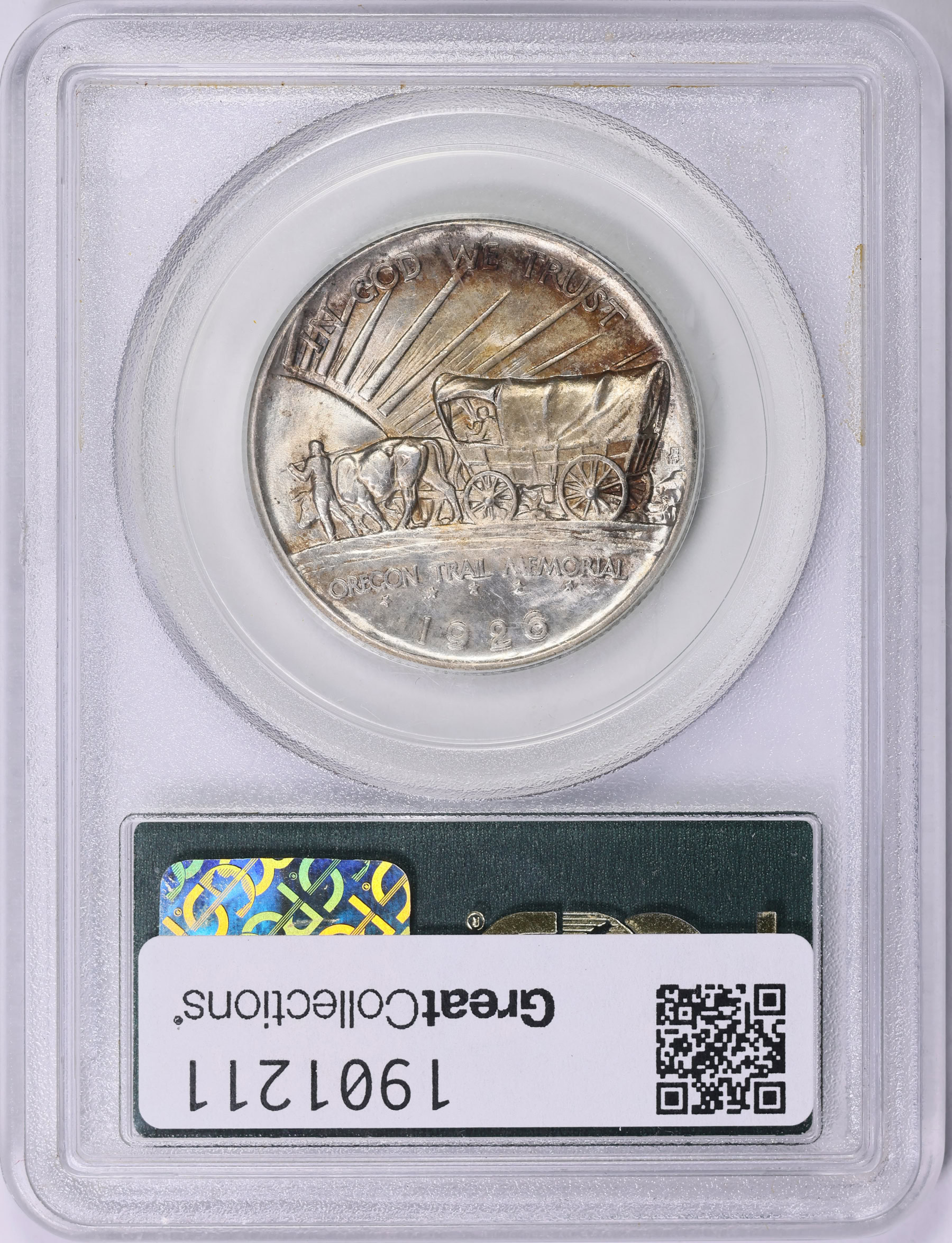 1926 Oregon Trail Memorial Half Dollar PCGS MS-65 OGH (Toned) (Item ...