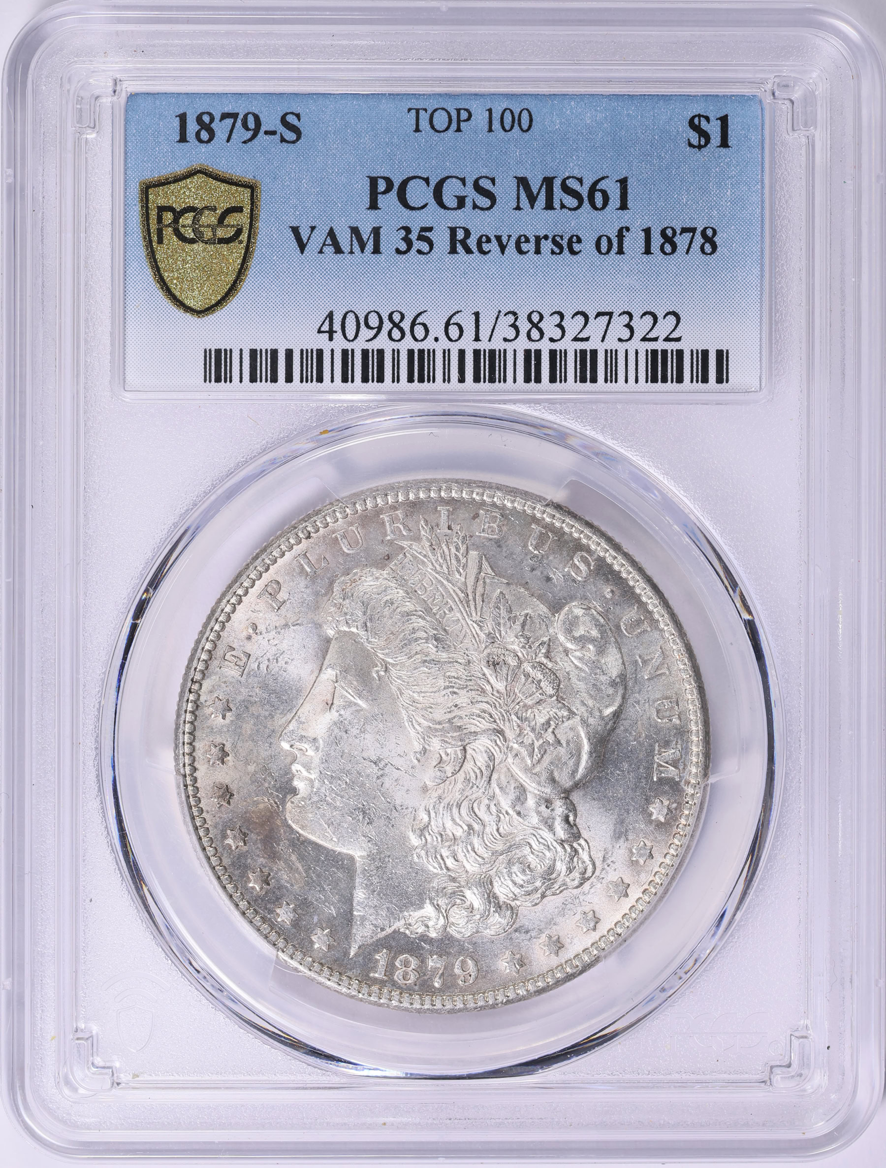 1879-S Morgan Silver Dollar Reverse of 1878 VAM-35 Top 100 PCGS MS-61 (Item 1901247 ...