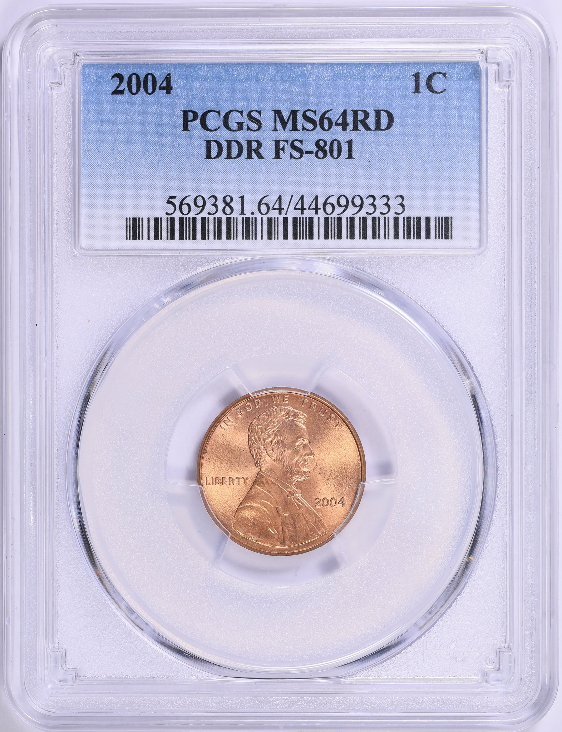 2004 Lincoln Cent Doubled Die Reverse FS-801 PCGS MS-64 RD (Item ...