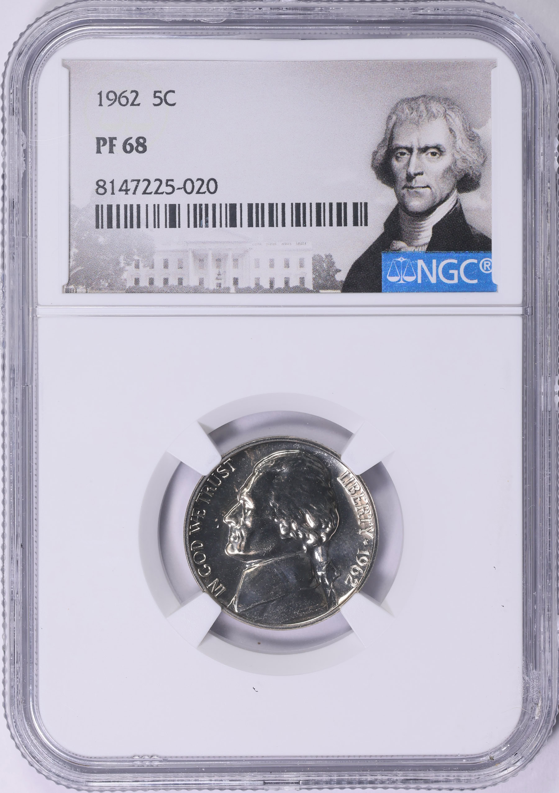 1962 Jefferson Nickel NGC Proof-68 (Jefferson Label) (Item 1901557 ...