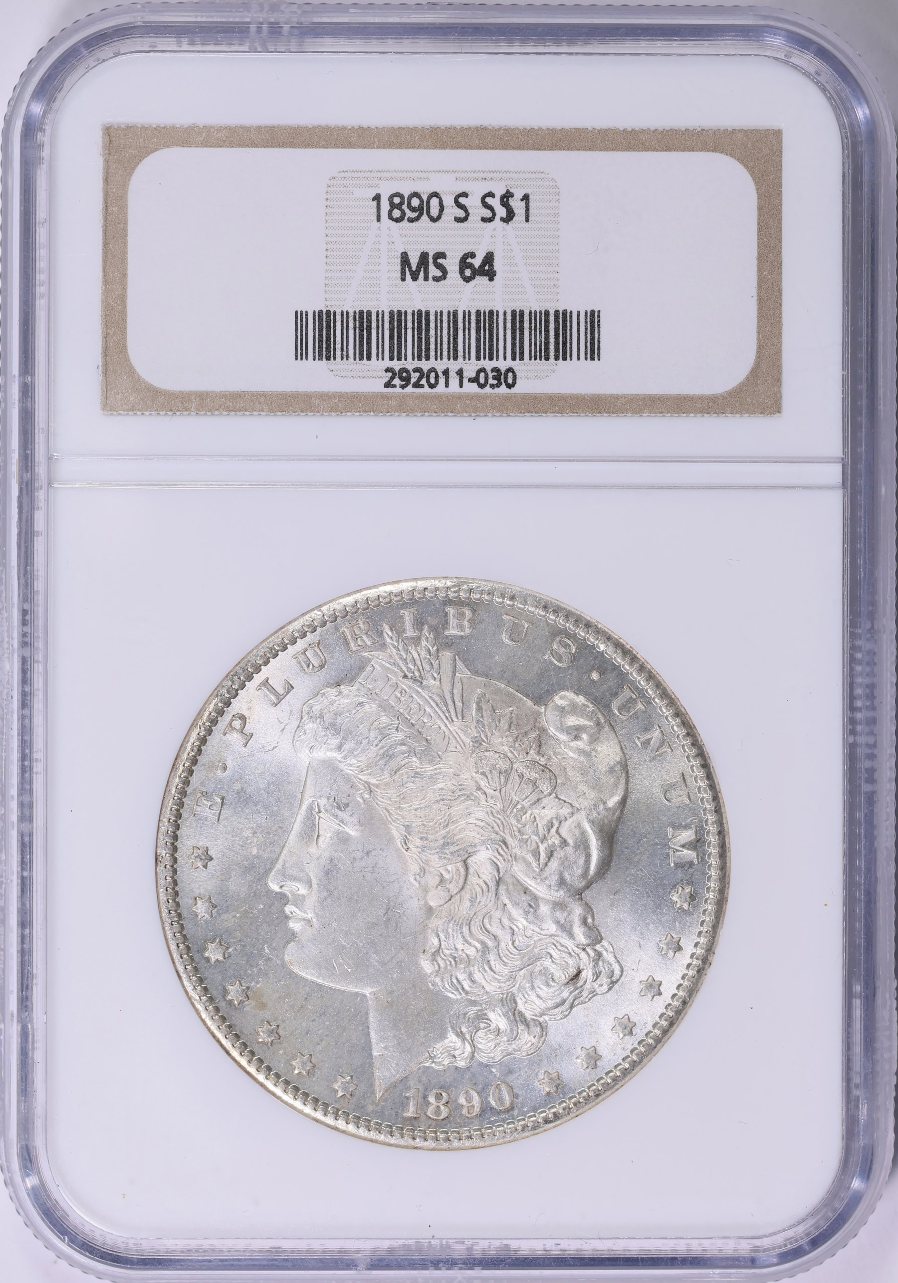 1890-S Morgan Silver Dollar NGC MS-64 (Item 1901836) | GreatCollections Coin Auctions