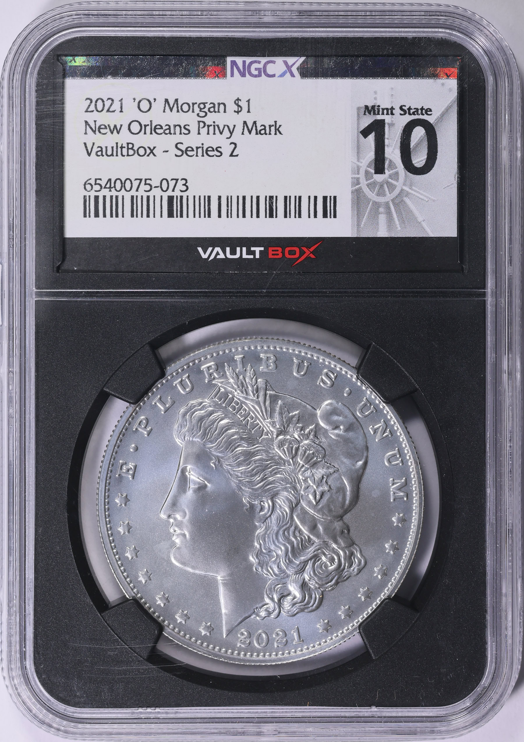 2021-O Morgan Silver Dollar O Privy NGCX Mint State 10 (NGC MS-70) (VaultBox Series 2) (Item ...