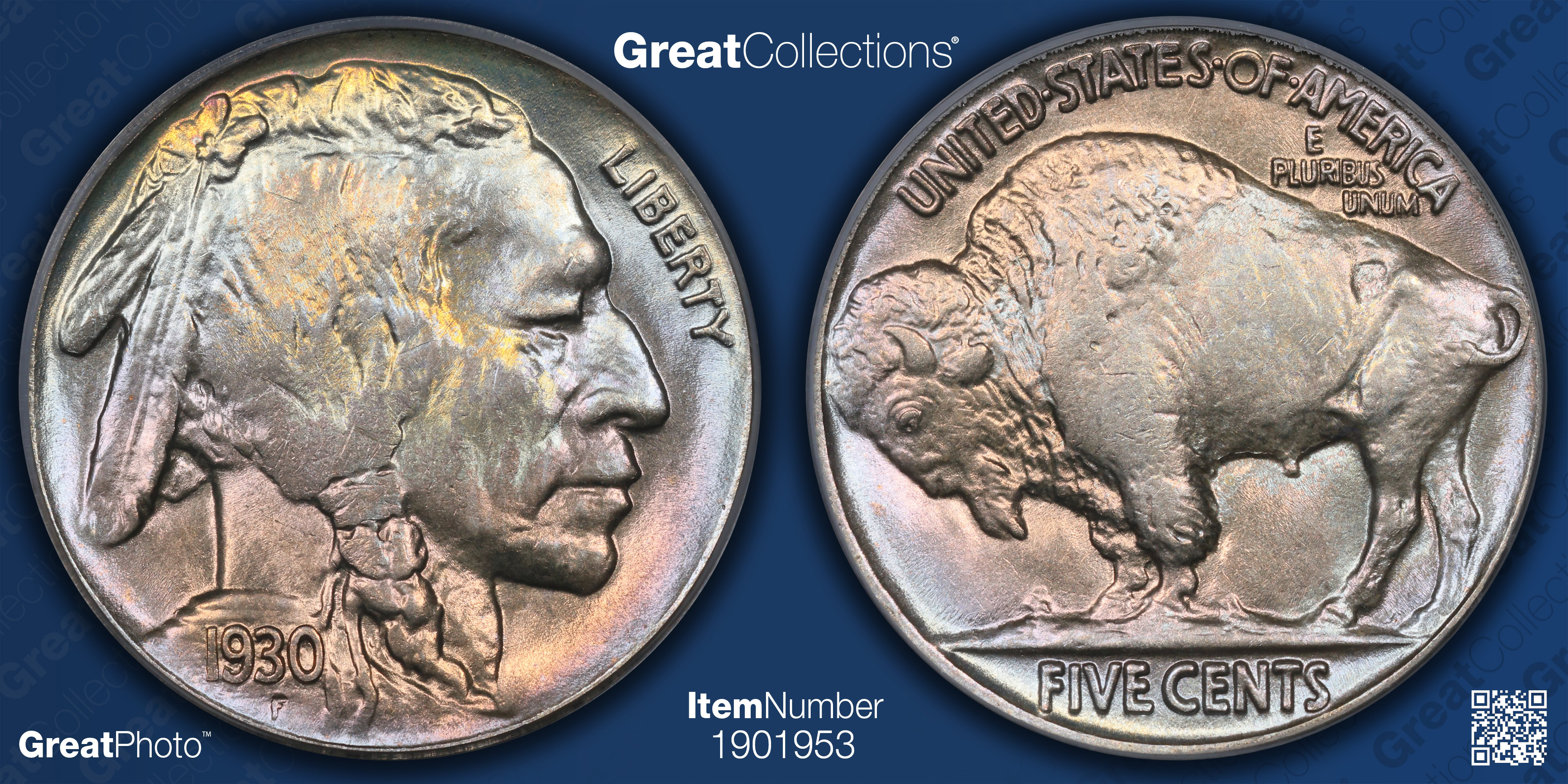 1930 Buffalo Nickel PCGS MS-66 (Toned) (Simpson Collection) (Item ...