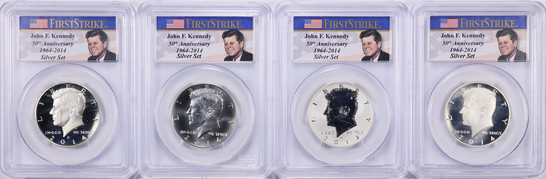 2014 Kennedy Half Dollar Silver. Set First Strike 50th Anniversary PCGS ...