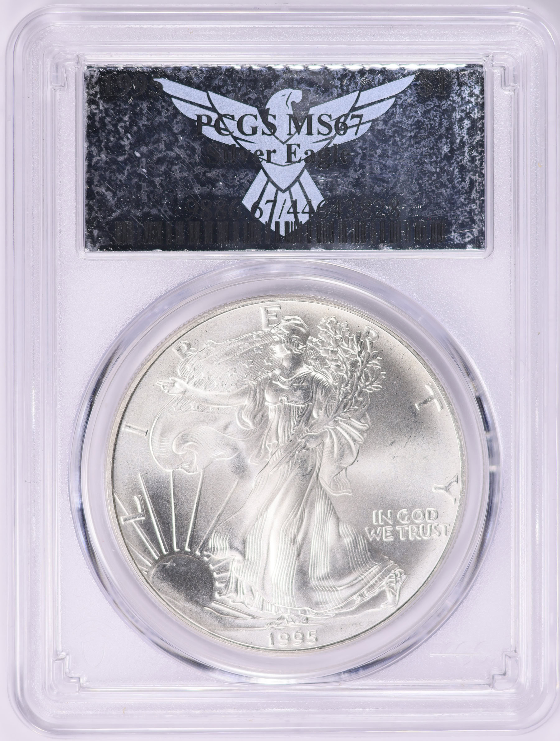 1995 $1 Silver Eagle PCGS MS-67 (Silver Foil Label) (Item 1902028 ...