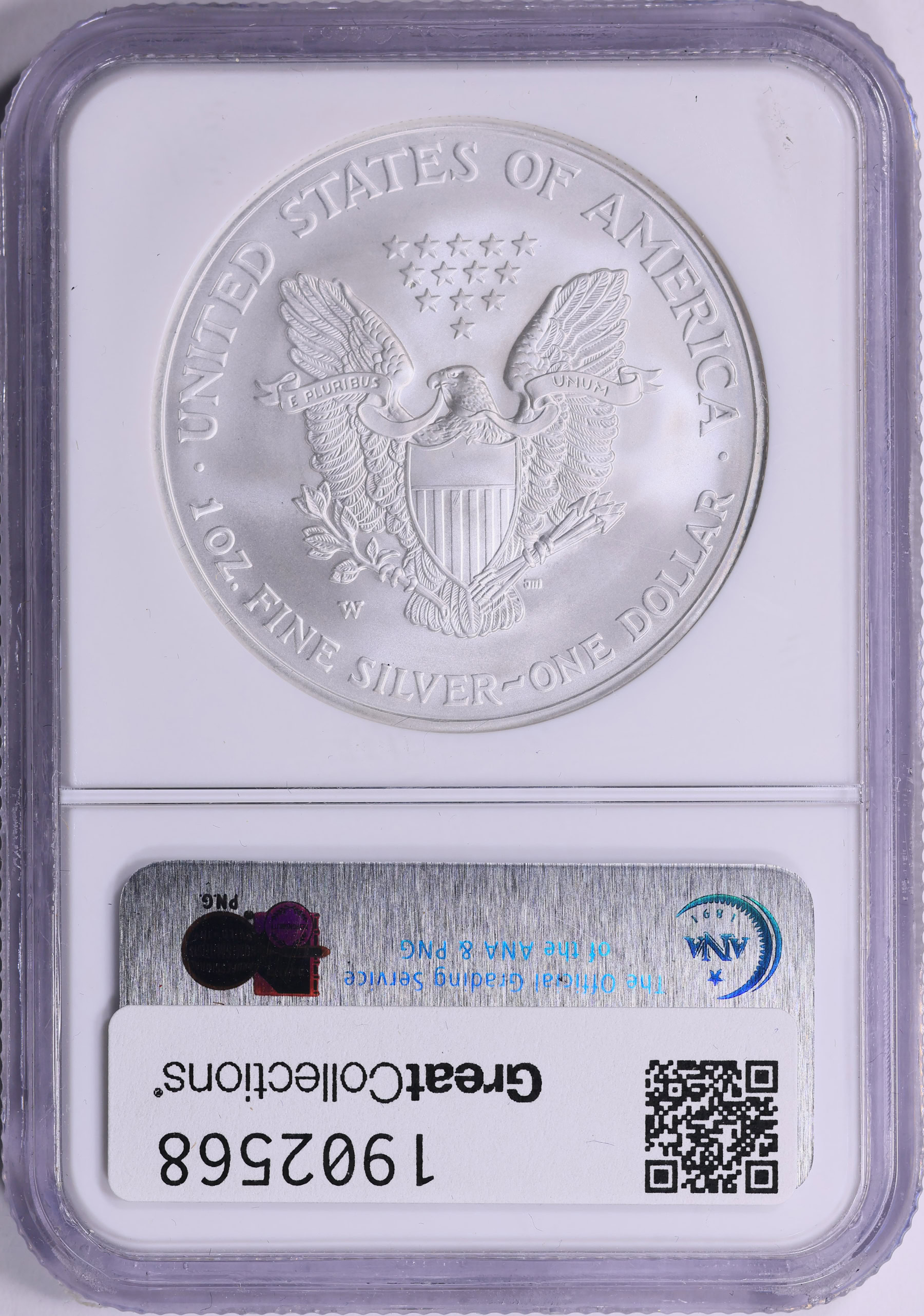 2008-W $1 Silver Eagle Reverse of 2007 Early Releases NGC MS-69 (Item ...