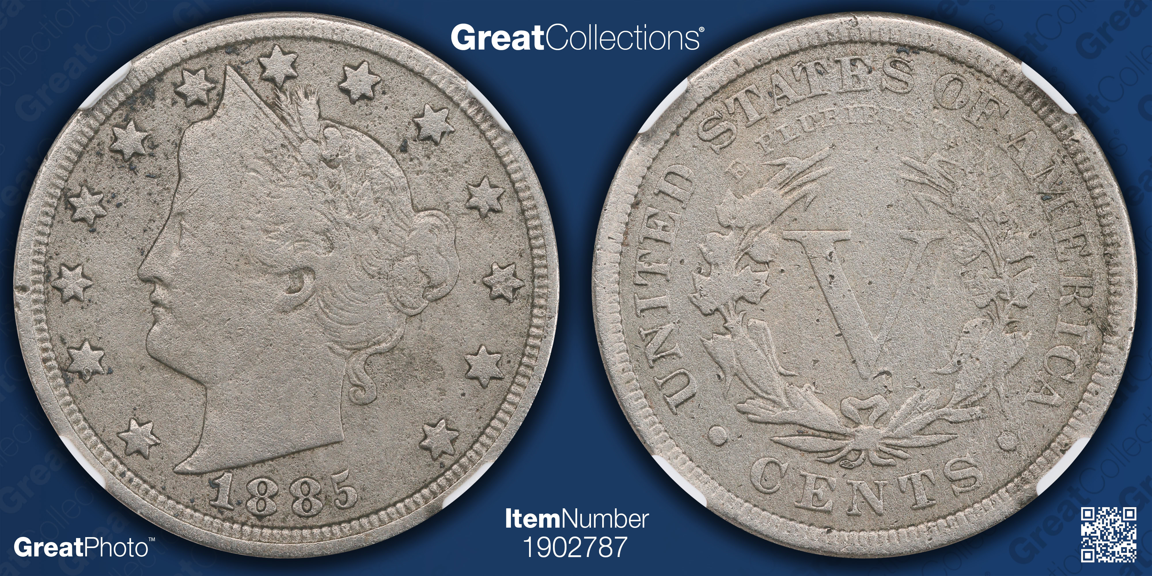 1885 Liberty Nickel NGC VF Details (Item 1902787) | GreatCollections ...