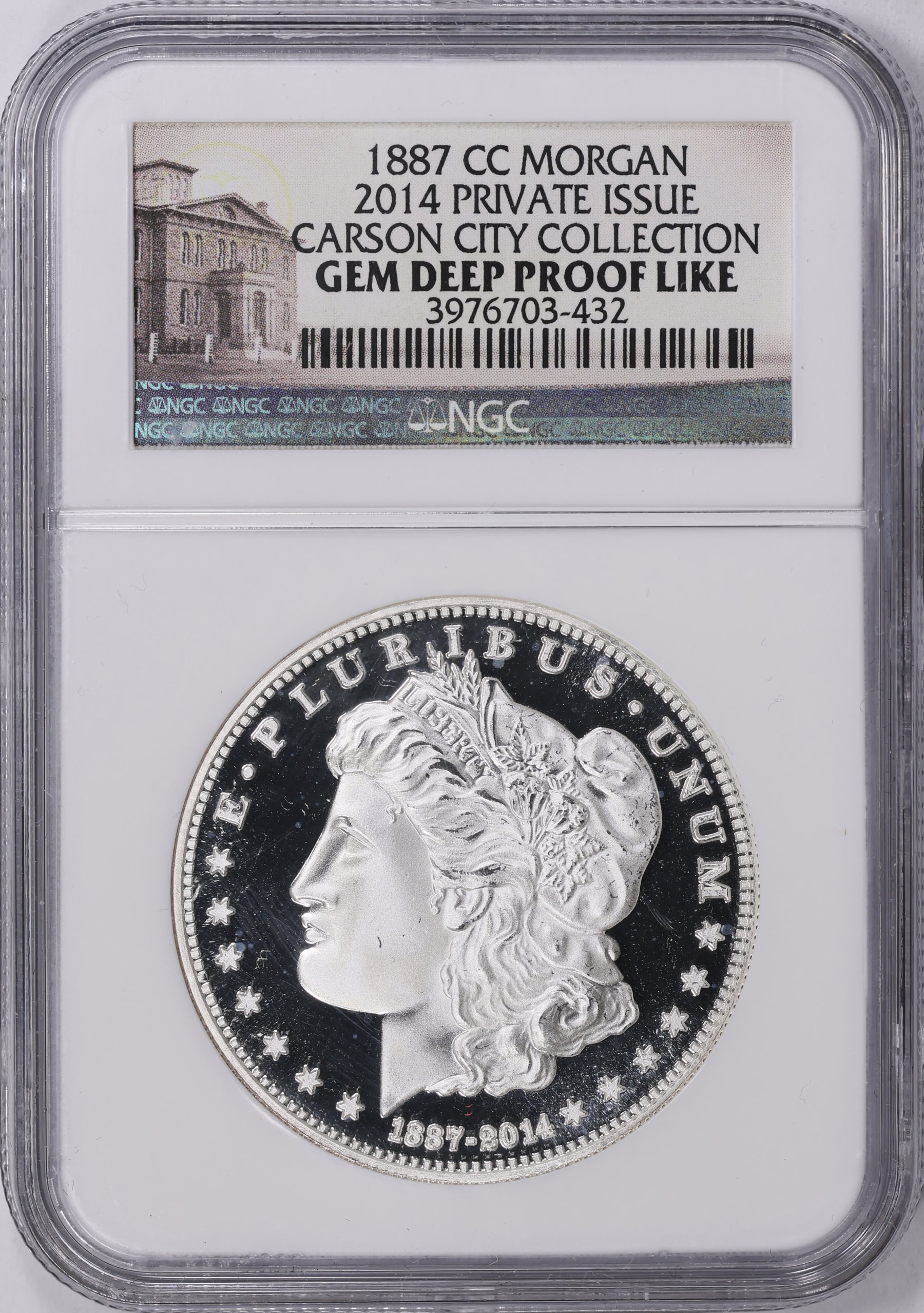 2014 Private Issue 1887-CC Morgan Dollar Restrike Carson City ...