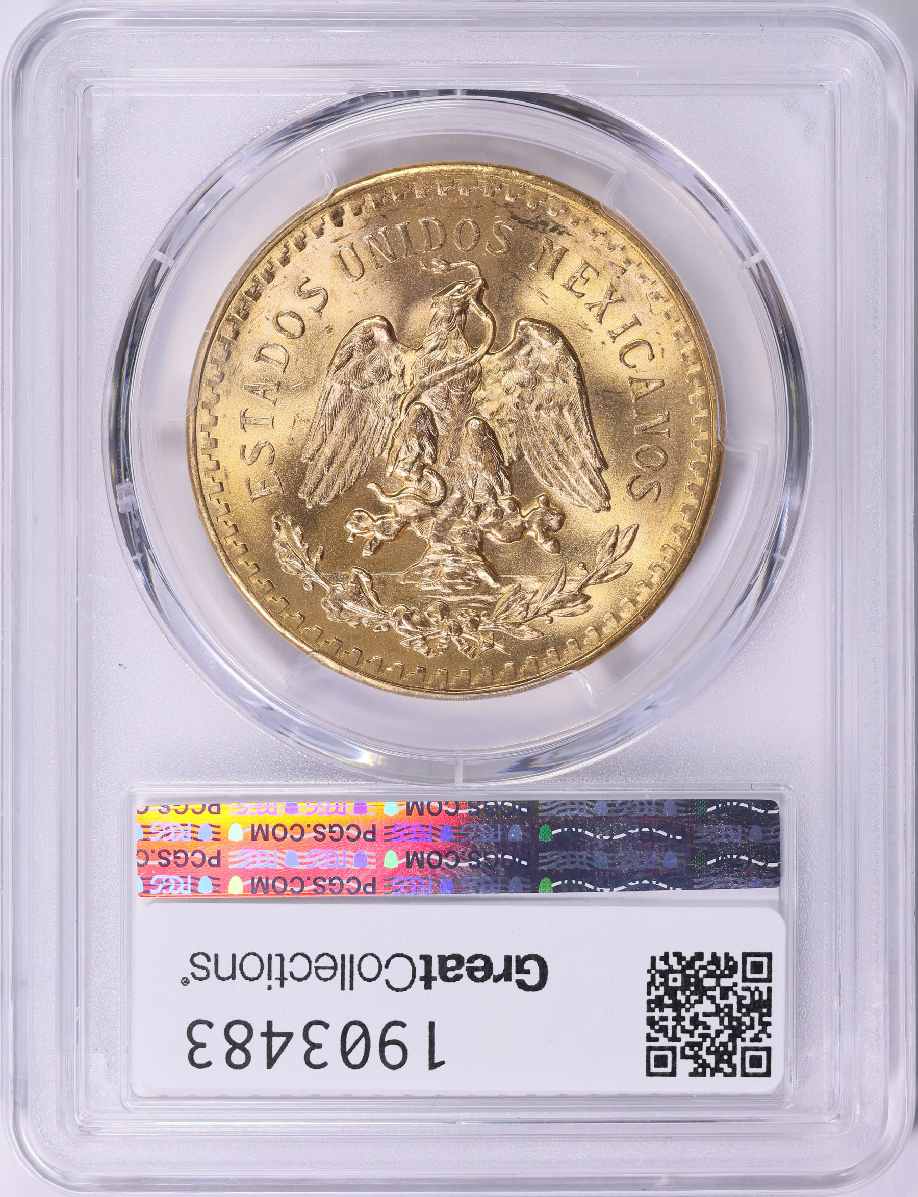 Mexico 1947 Gold 50 Pesos KM-481 PCGS MS-65+ (AGW = 1.2057 oz.) (Item 1903483 ...