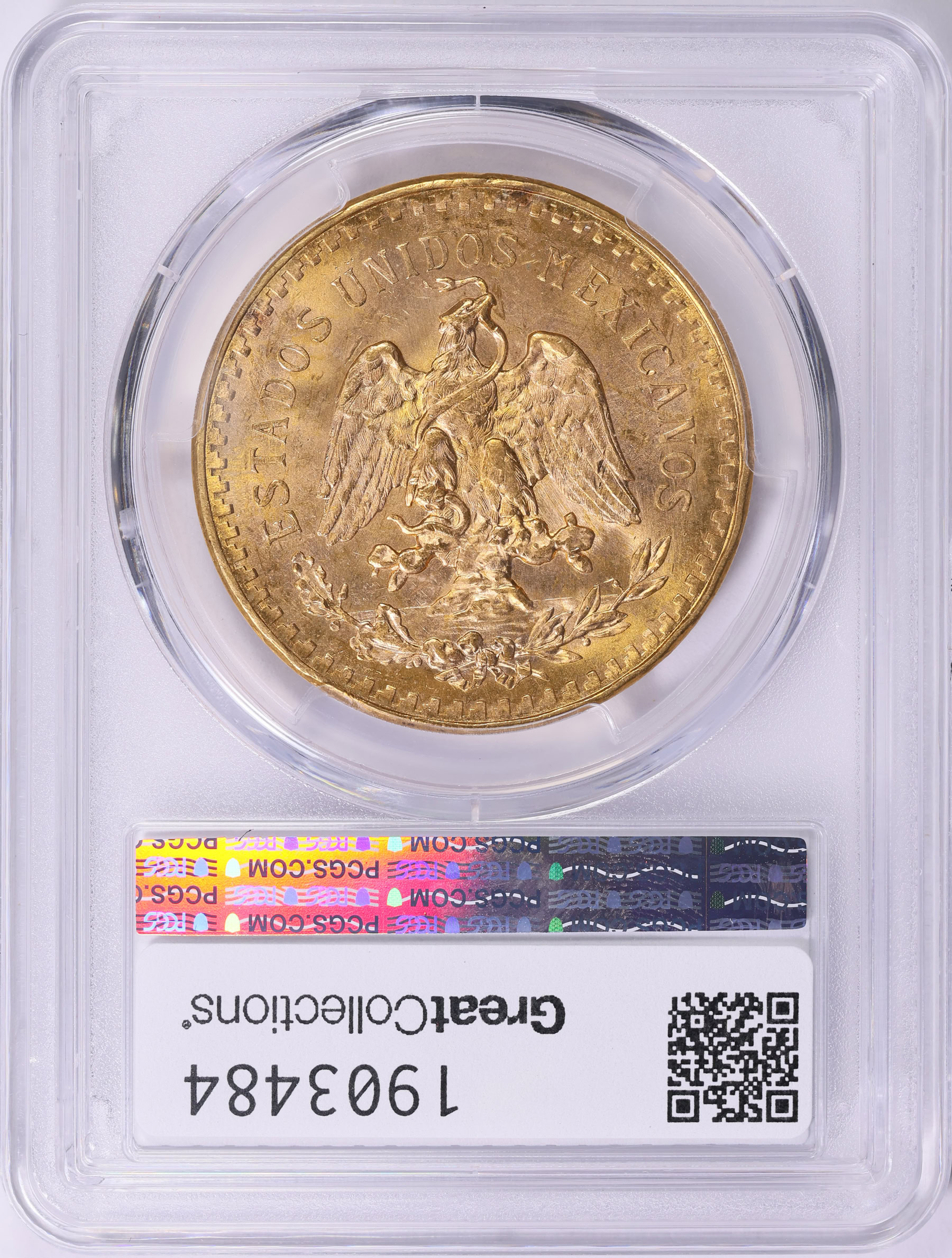 Mexico 1946 Gold 50 Pesos KM-481 PCGS MS-64 (AGW = 1.2057 oz.) (Item 1903484) | GreatCollections ...