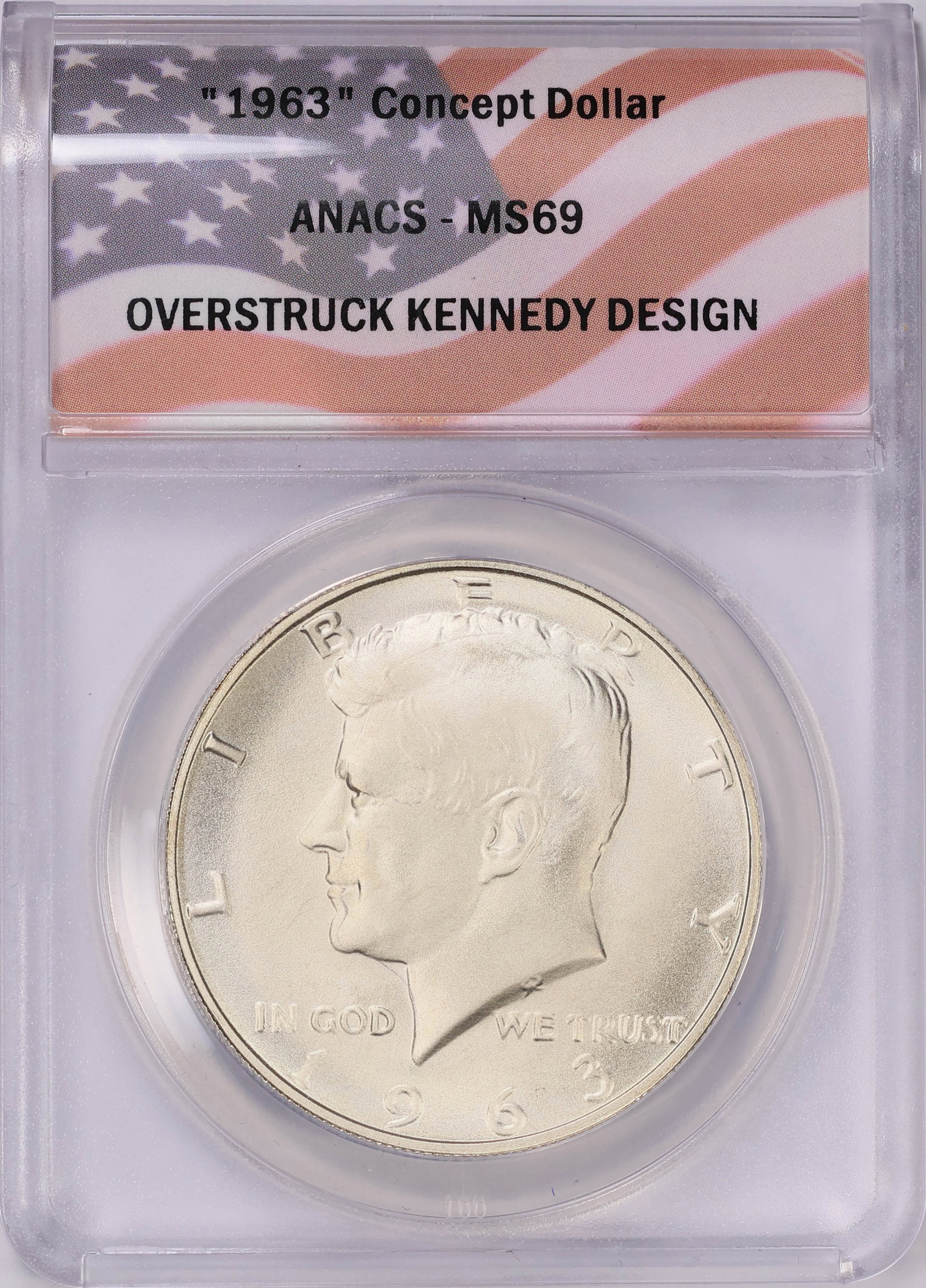 1963 Kennedy Dollar Design Daniel Carr Token Overstruck on Eisenhower ...