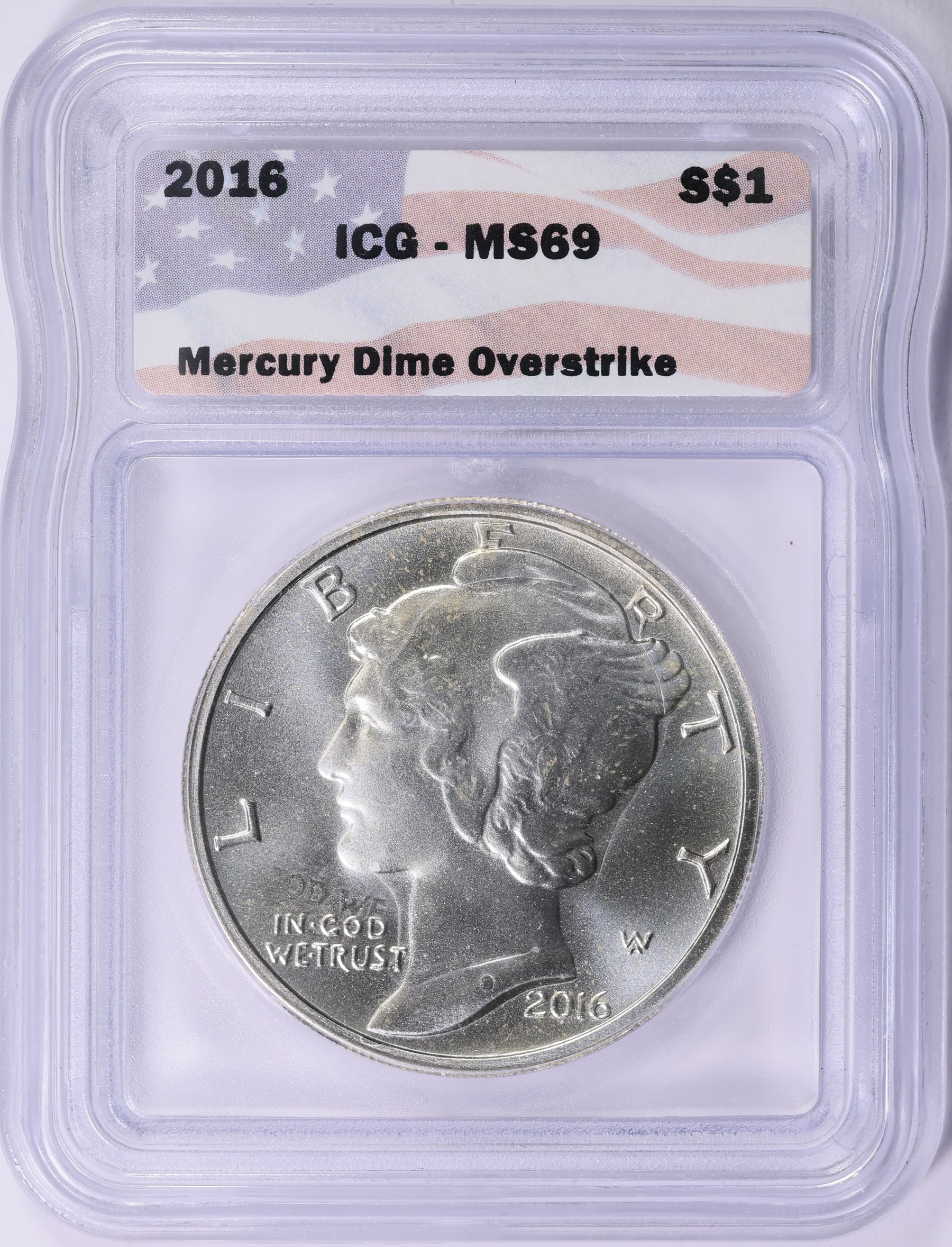 2016 Winged Liberty Dollar Daniel Carr Token Overstruck on 1971-76 ...