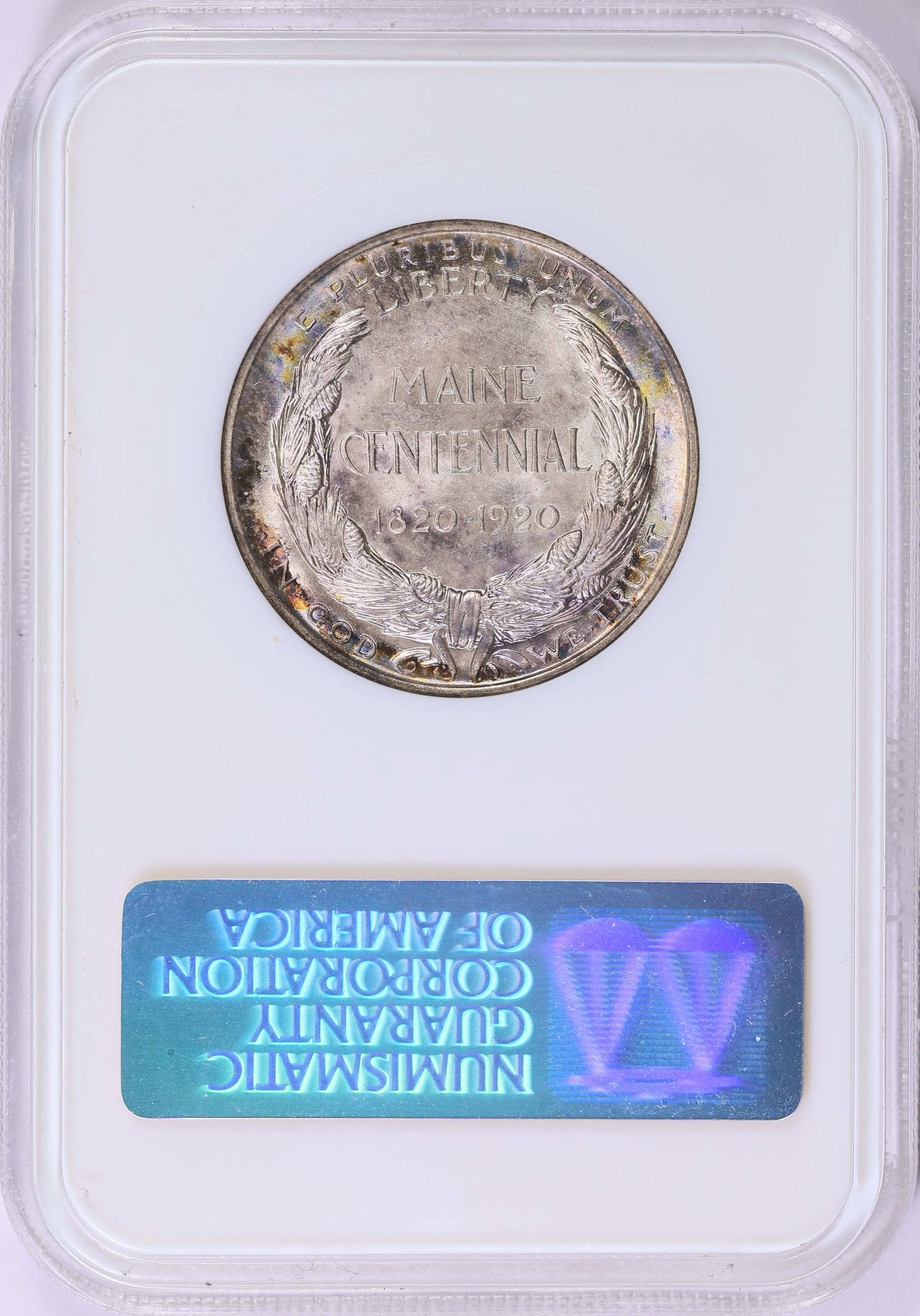 1920 Maine Centennial Half Dollar NGC MS-65 (CAC Gold) OH (Toned) (Item ...