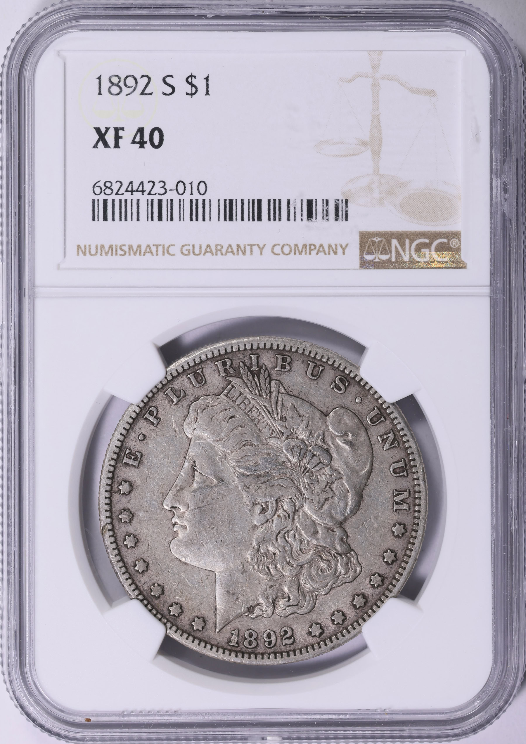 1892-S Morgan Silver Dollar NGC XF-40 (Item 1903597) | GreatCollections Coin Auctions