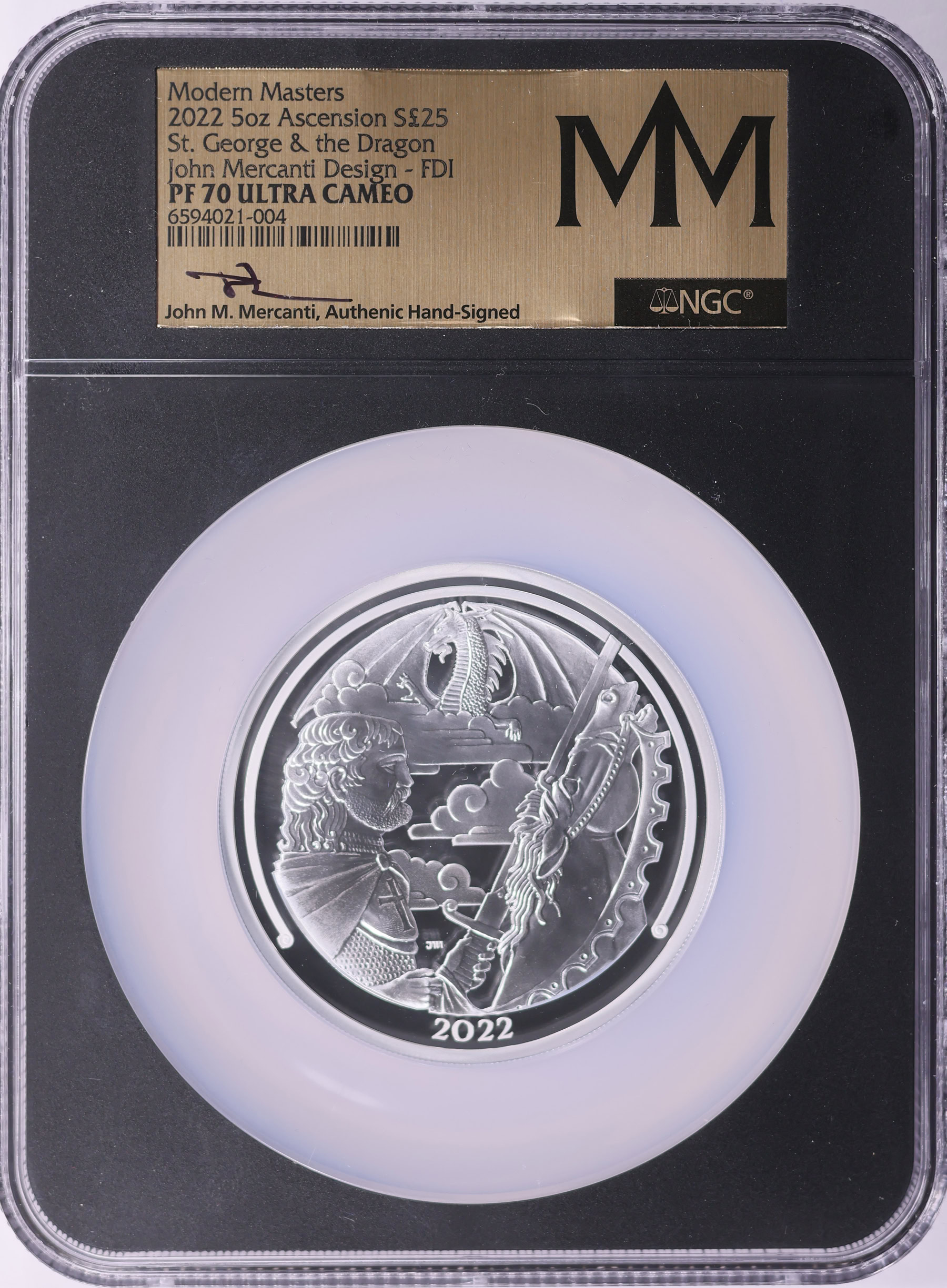 Ascension Island 2022 Silver £25 Modern Masters St. George and the ...