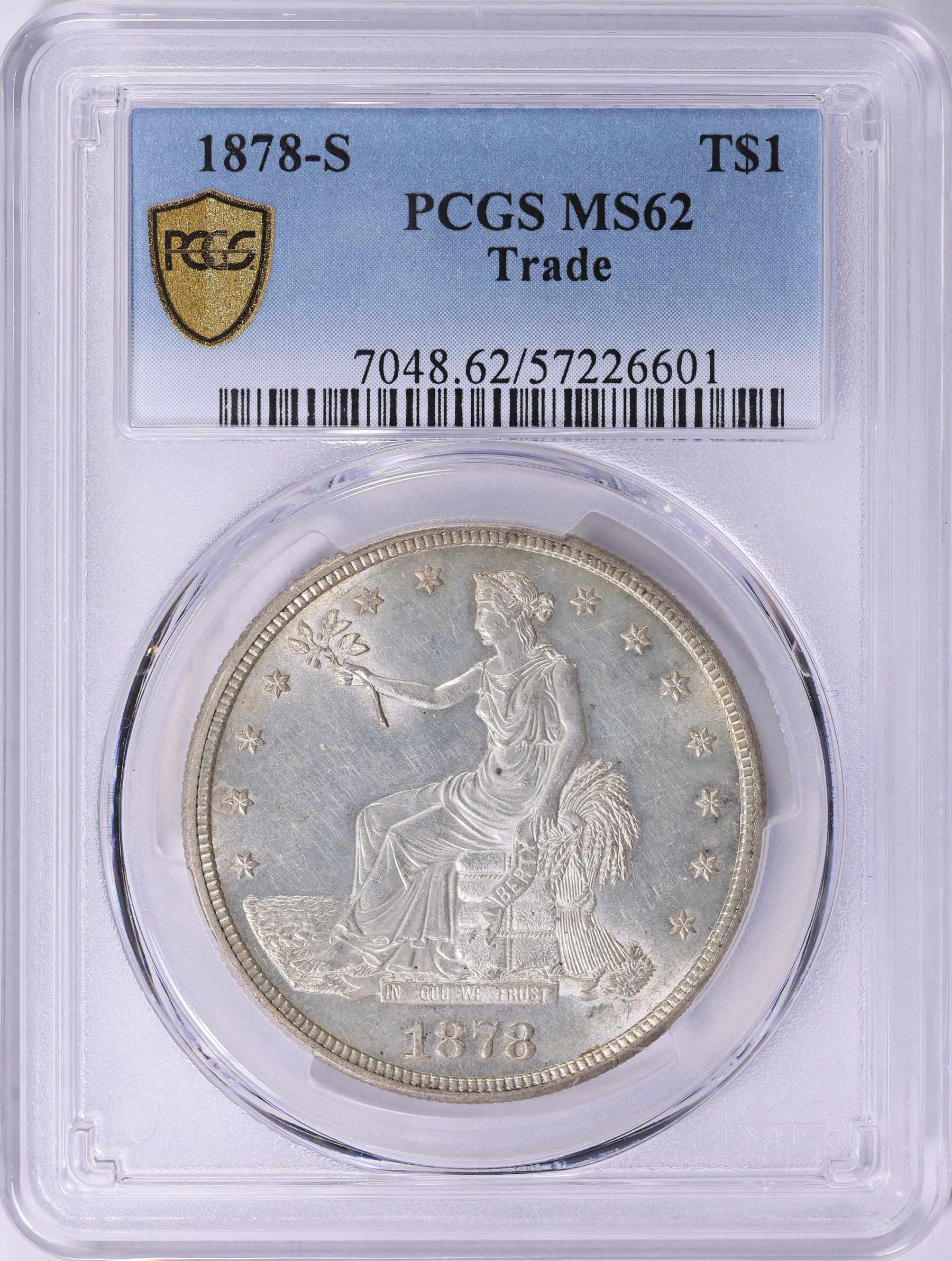 1878-S Trade Silver Dollar PCGS MS-62 (Item 1903937) | GreatCollections Coin Auctions
