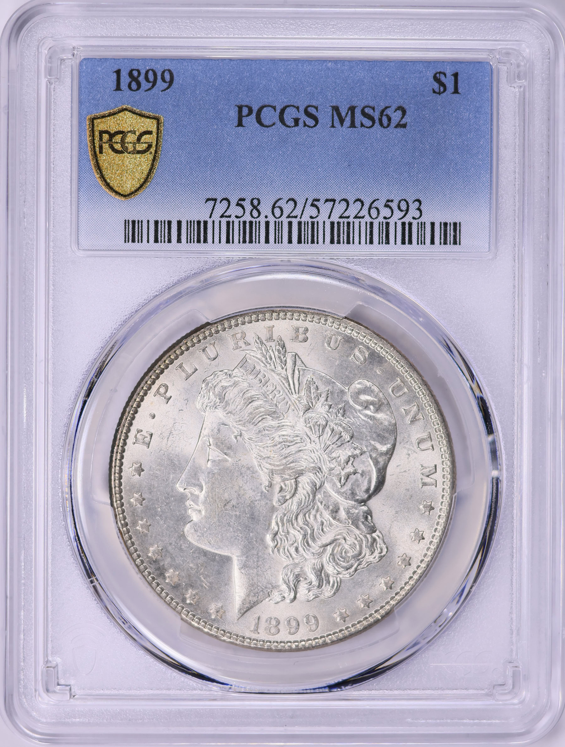 1899 Morgan Silver Dollar PCGS MS-62 (Item 1903948) | GreatCollections ...
