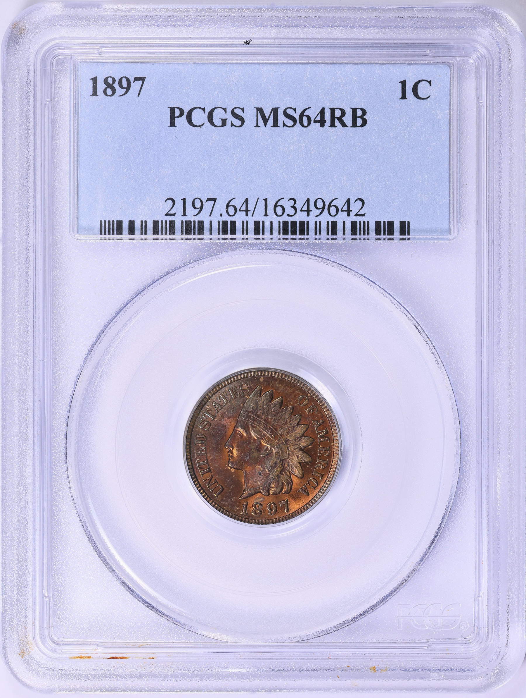 1897 Indian Cent PCGS MS-64 RB (Item 1904080) | GreatCollections Coin Auctions