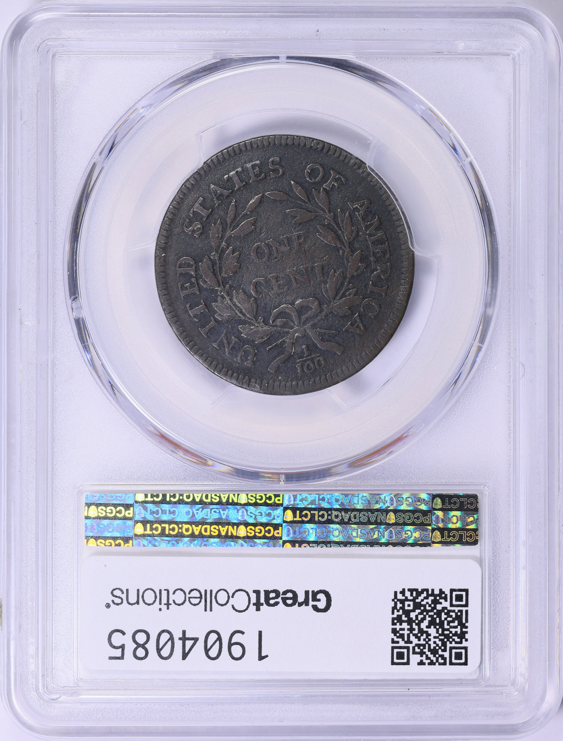 1796 Liberty Cap Cent Liberty Cap Sheldon 83 PCGS F-15 BN (Item 1904085 ...